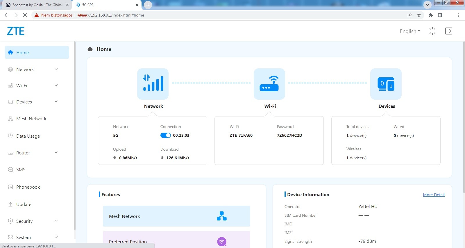 ZTE MC888A Ultra 5G+ router LTE Cat22 Sim kártyás WiFi6 hotspot modem ...