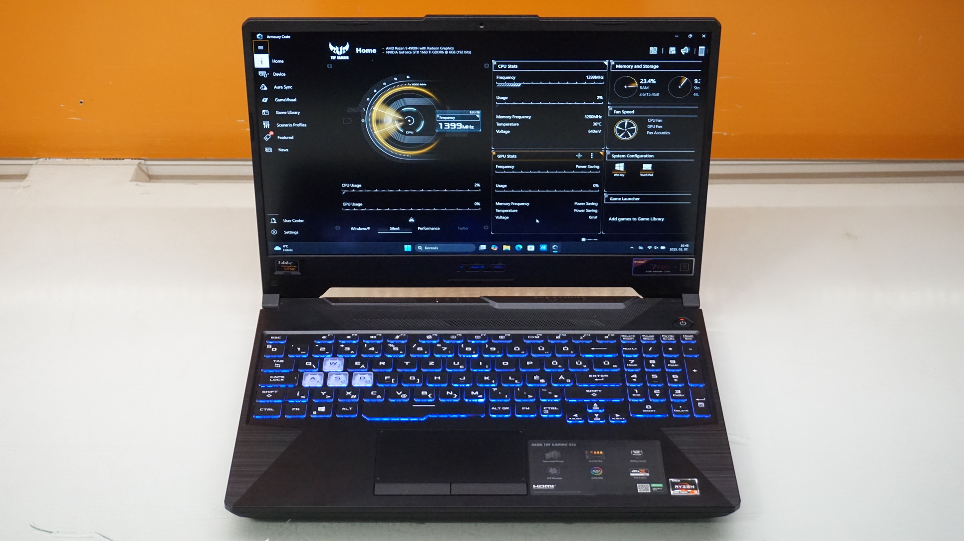 Asus TUF FX506 - 15.6 IPS 144Hz / Ryzen 9-4900H / 16Gb DDR4 / 512Gb / GTX 1660 Ti 6Gb / HUN RGB ...