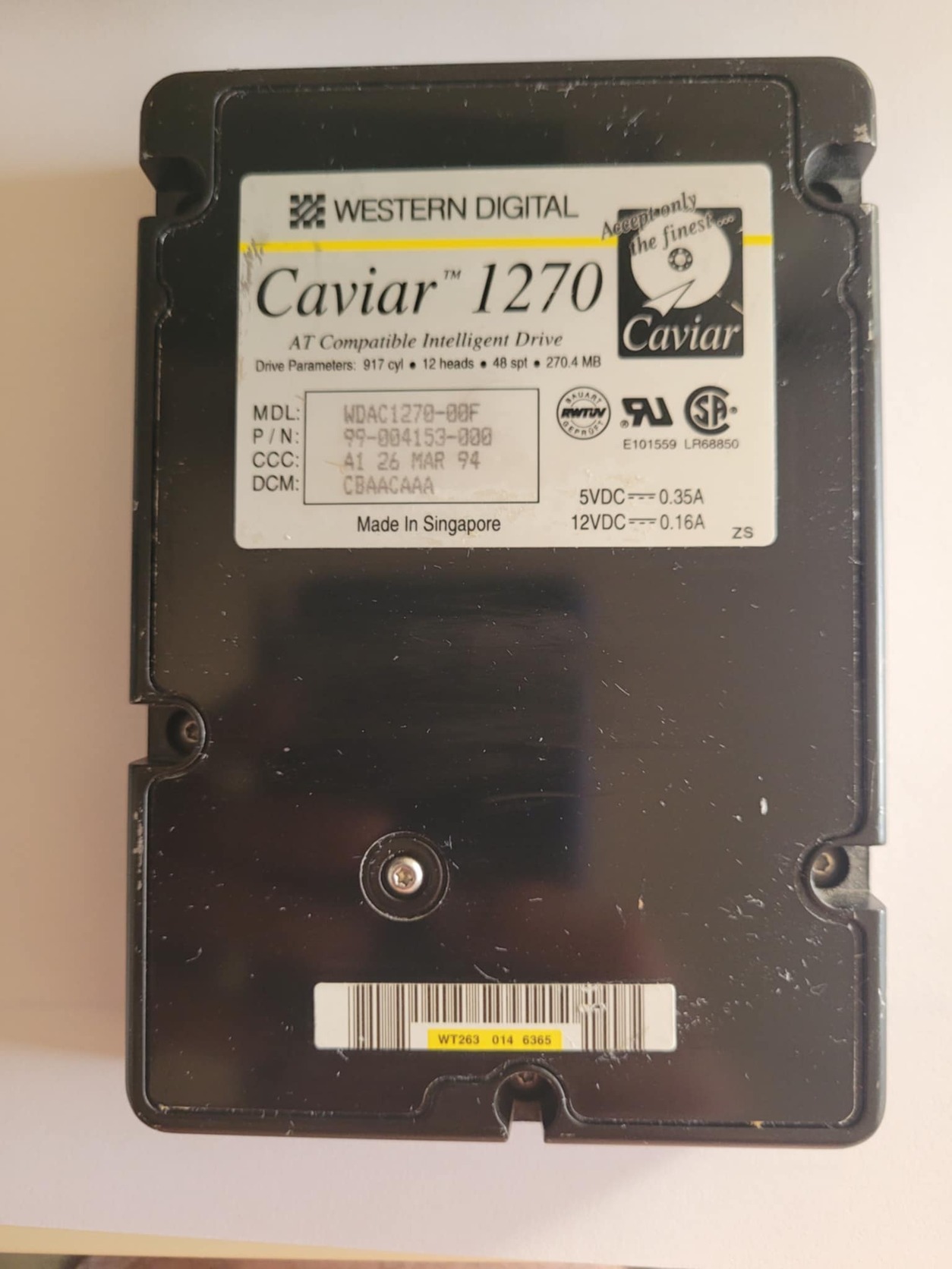 Eladó egy 270 MB-os igazi retró IDE hdd. - HardverApró