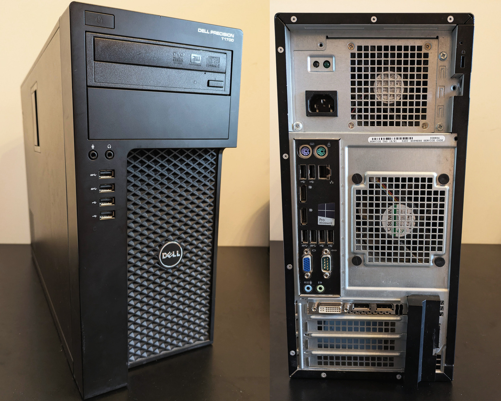 Dell Precision T1700 Xeon E3-1241, 16GB DDR3, 250GB SSD + 500GB, nVIDIA ...