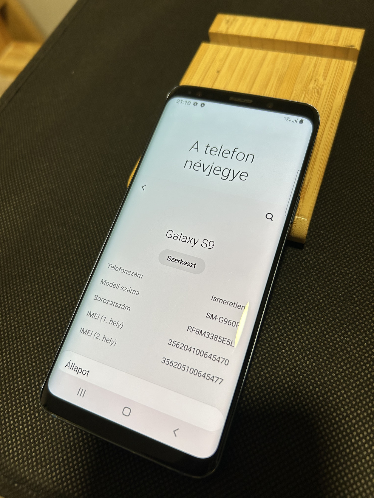 Samsung Galaxy S9 SM-G960F Coral Blue 64/4GB Android 10 Kiváló állapot ...