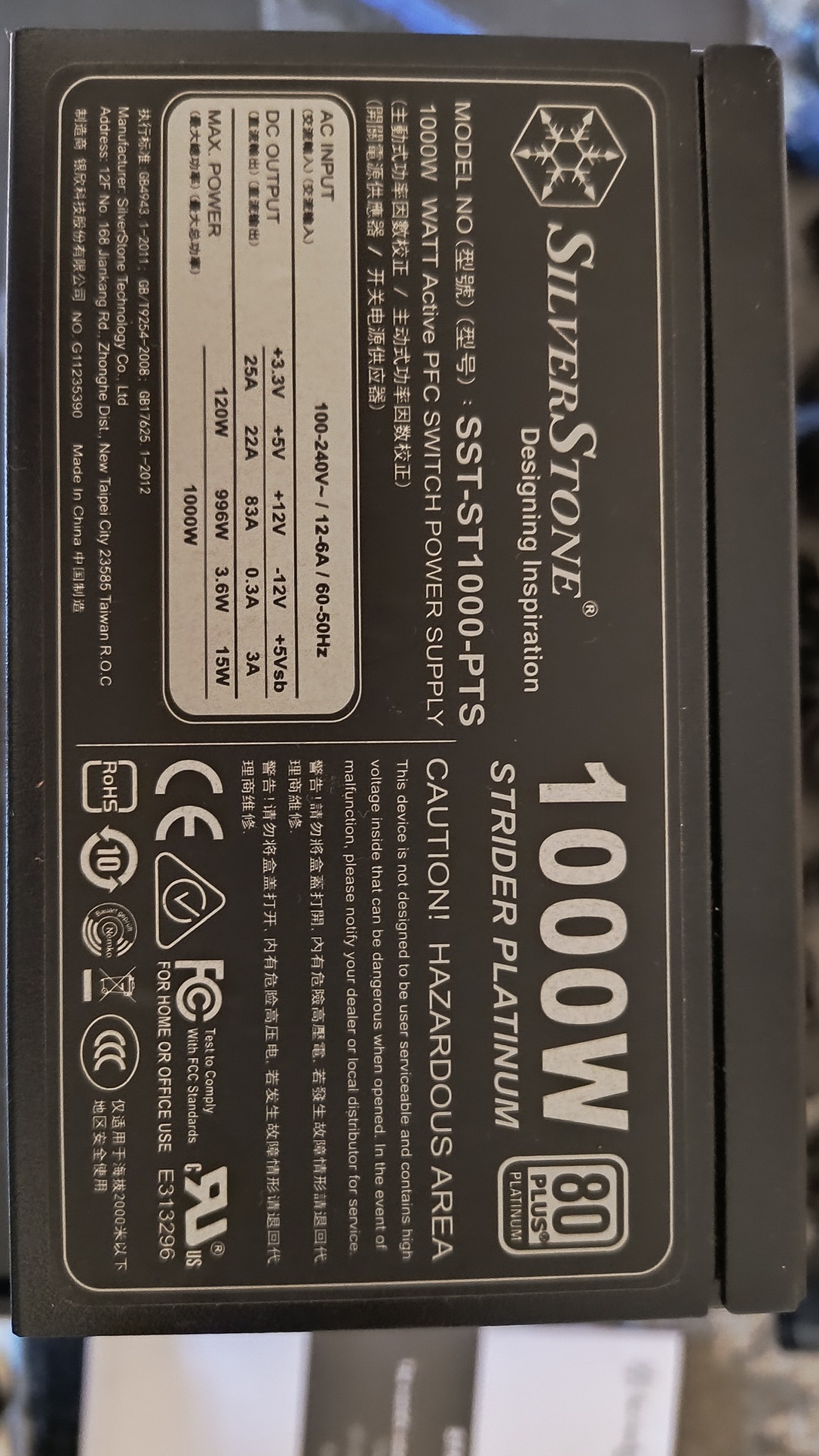 SILVERSTONE SST-ST1000-PTS 1000W PLATINUM tápegység eladó. - HardverApró