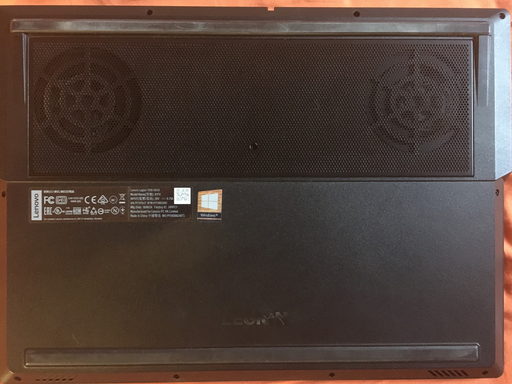 Lenovo Legion Y530-15ICH 81FV - I5-8300H, 16GB RAM, 128GB SSD, 1TB HDD ...