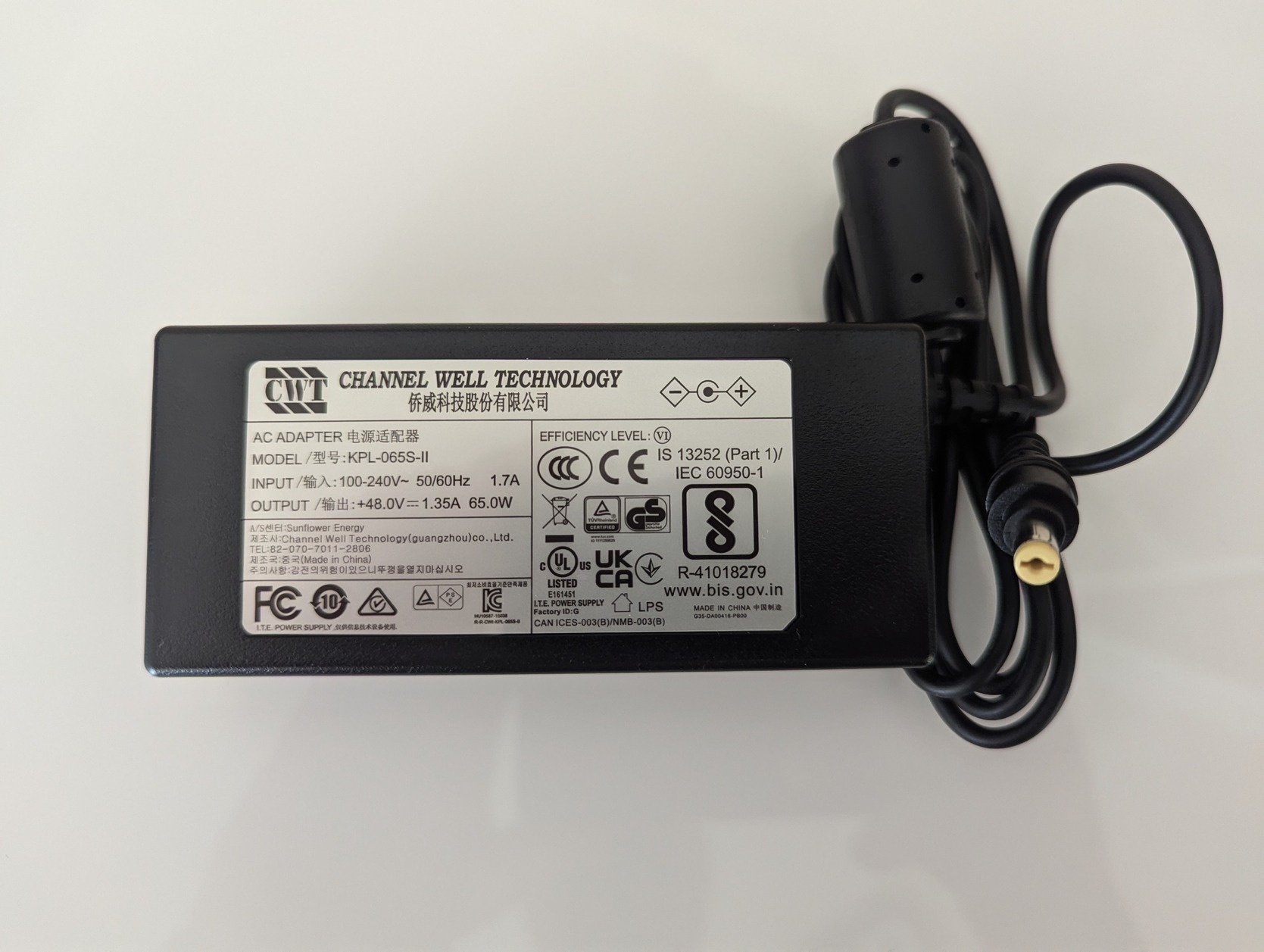 ÚJ, Eredeti Hikvision PoE Tápegység / Adapter - 48V, 65W (CWT KPL-065S ...