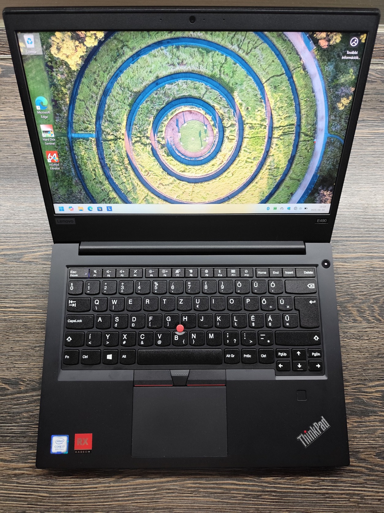 Lenovo Thinkpad E490: i7-8565U, 16GB RAM, 512GB SSD, 14" FHD, magyar ...