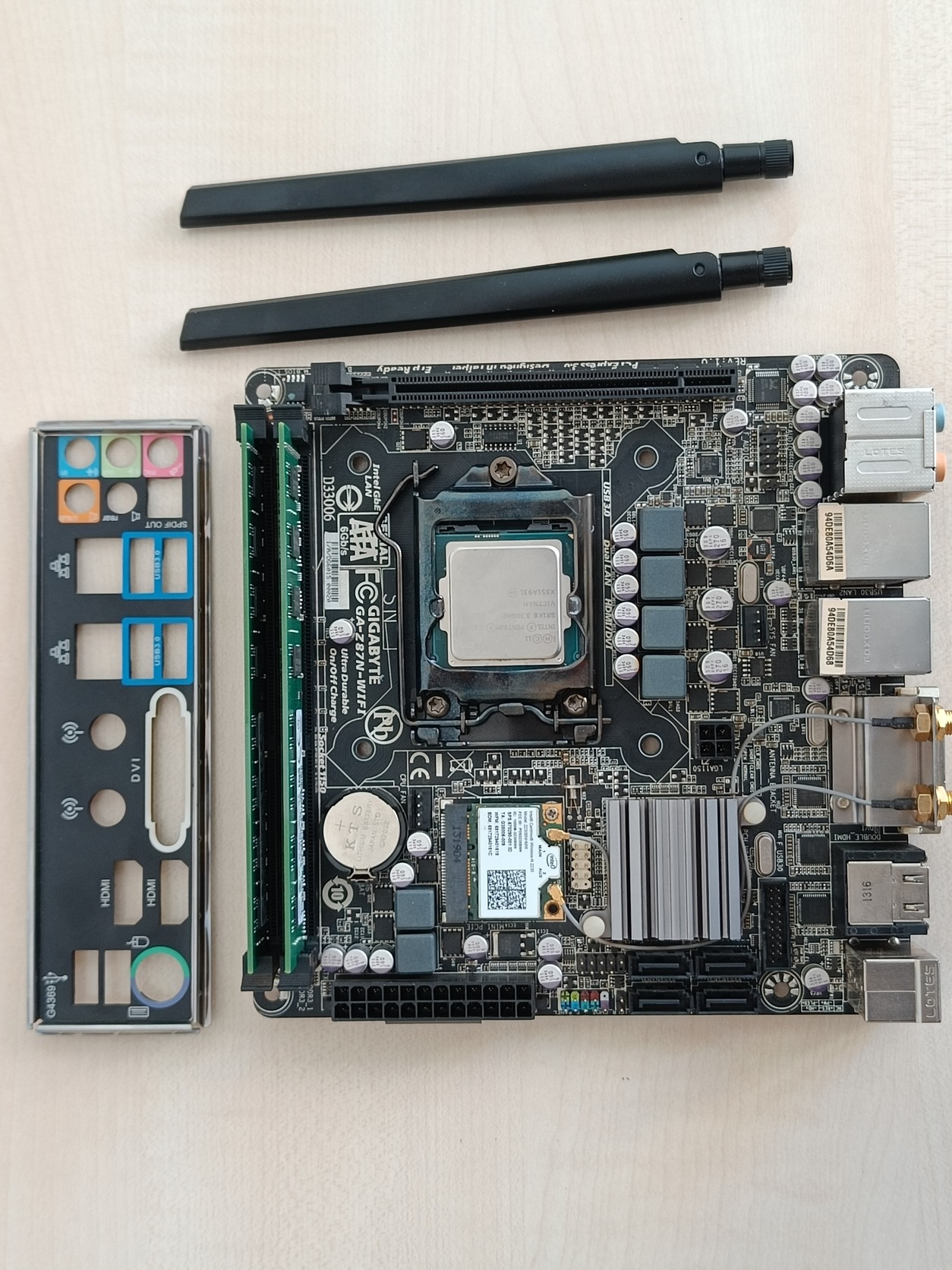 Gigabyte Z87N-WIFI ITX alaplap ajándék processzorral (+ memória ...