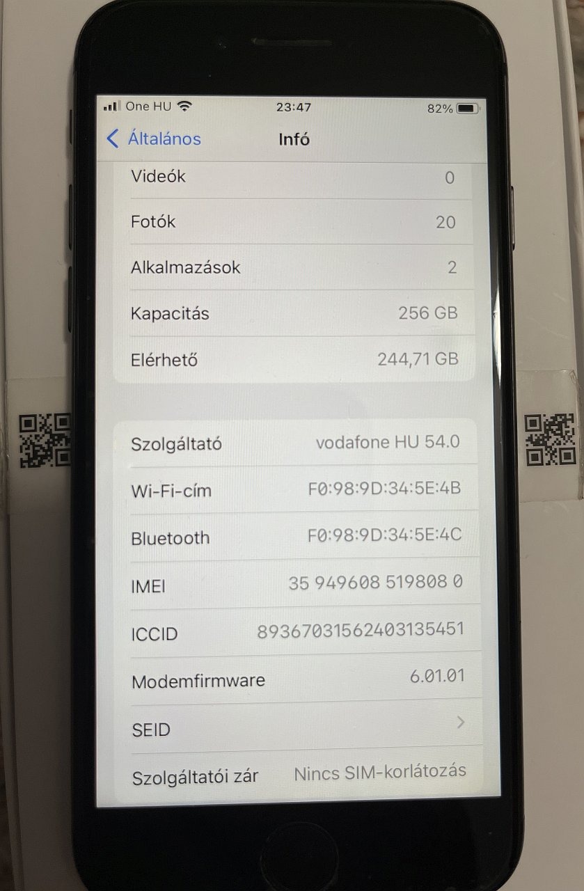 256GB-os hibátlan iphone8 100% akku - HardverApró