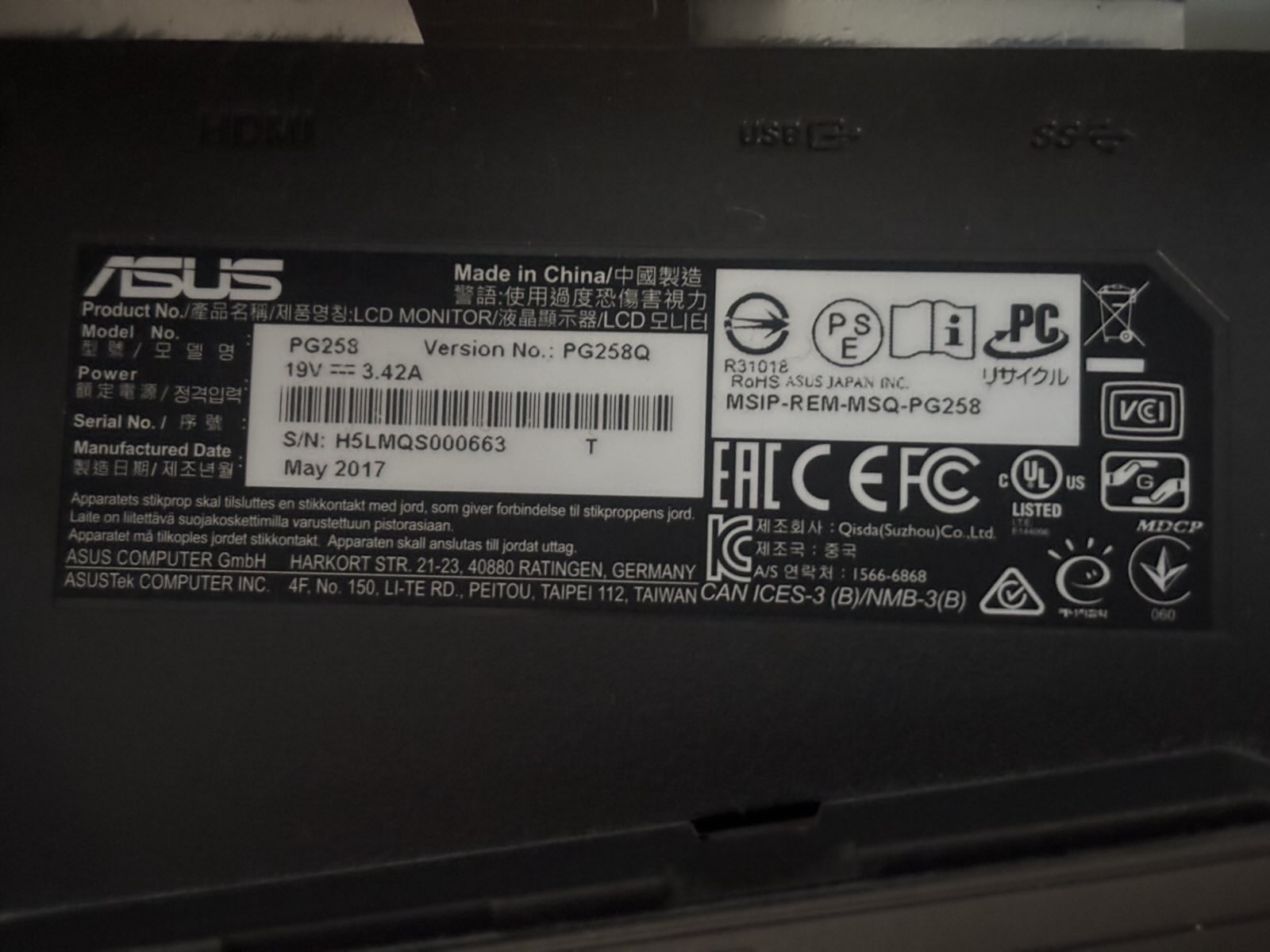 ASUS ROG Swift PG258Q 24,5" 240Hz 1ms G-SYNC Gamer Monitor - HardverApró
