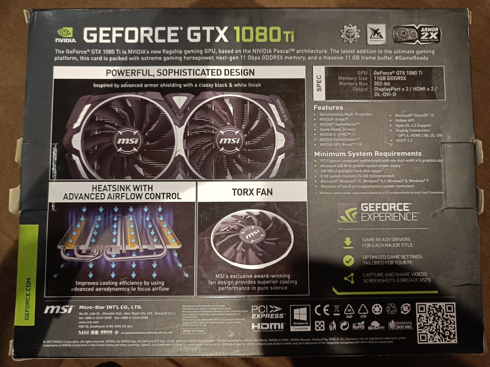 MSI Armor NVidia GTX 1080 Ti 11GB - HardverApró