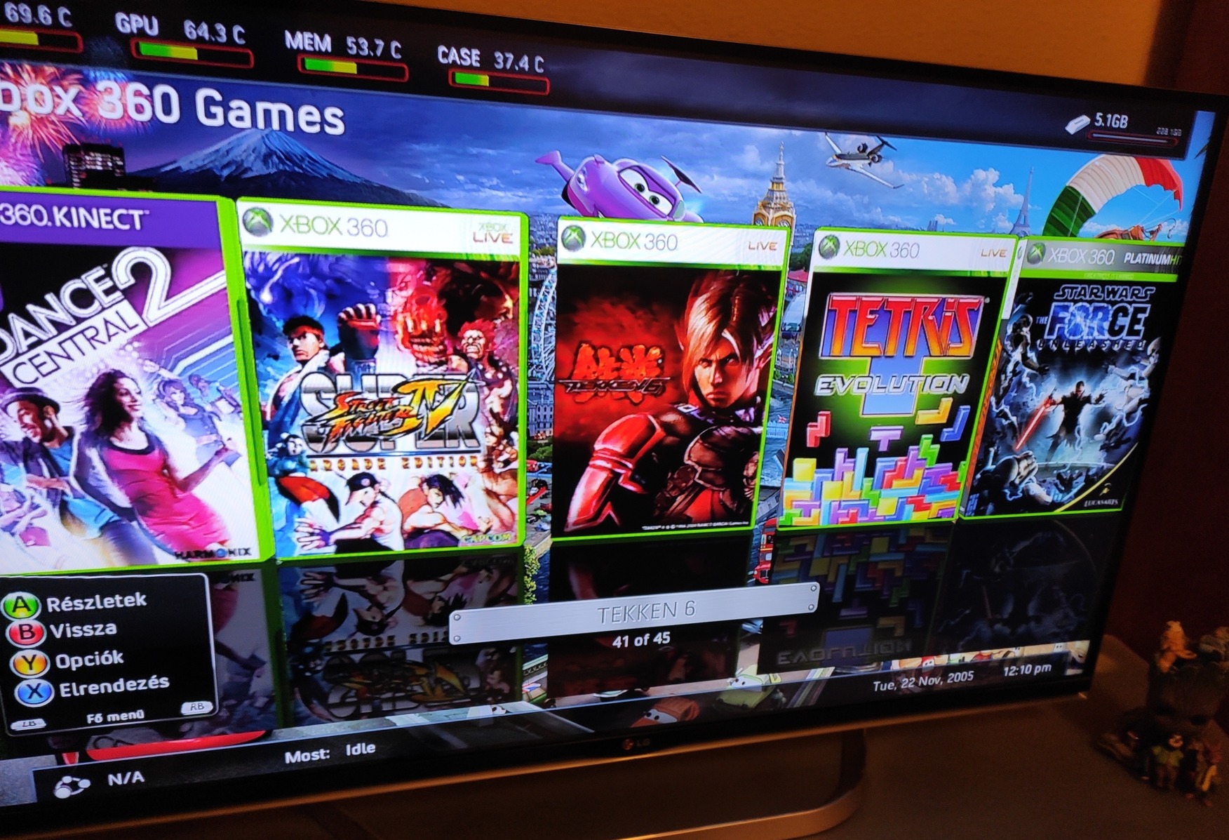xbox 360 rgh-s konzol 250 gb 45 db játék - HardverApró