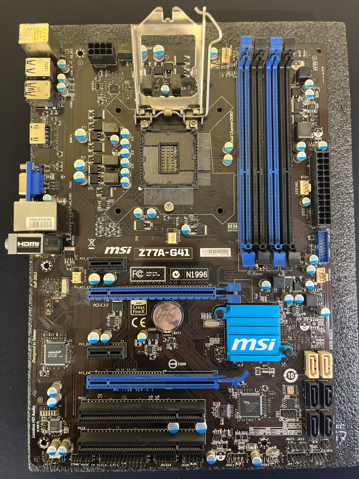 MSI Z77A-G41 Alaplap + IO Shield - OLVASS, HIBÁS! - HardverApró