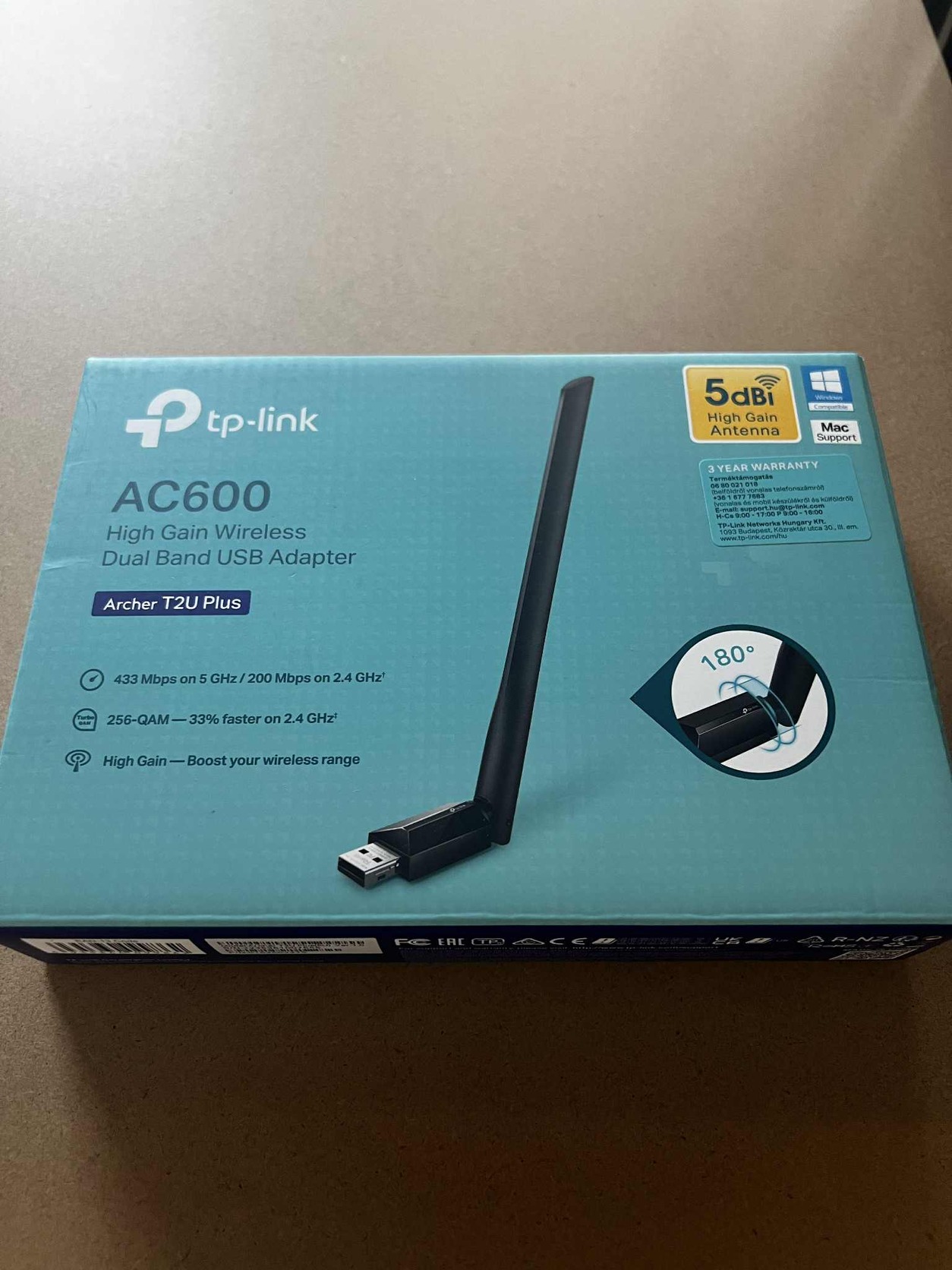 TP-Link Archer T2U Plus Dual Band Wireless AC600 hálózati kártya (USB ...