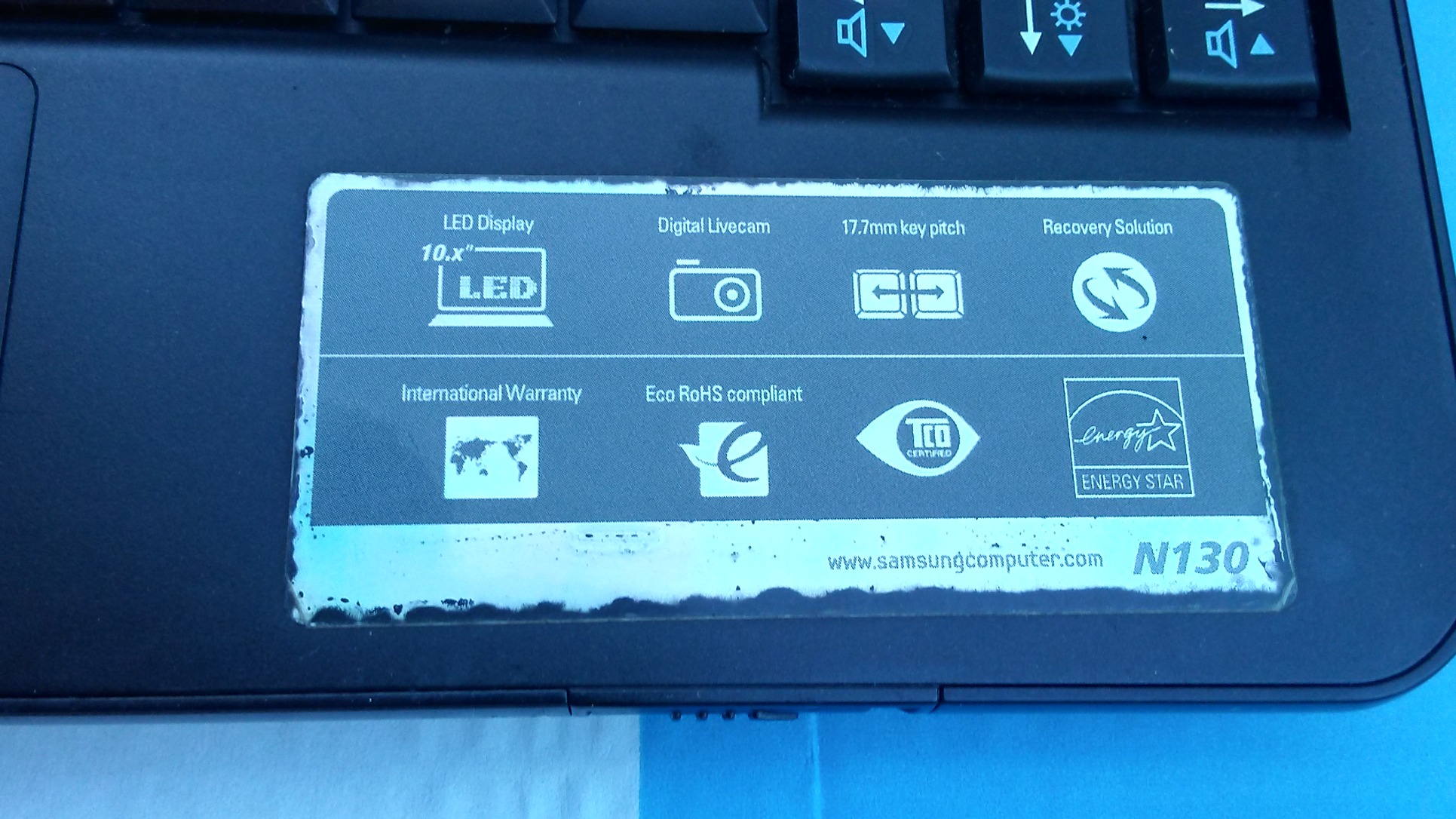 Samsung NP-N130 notebook netbook laptop Intel Atom Win7 kifogástalan ...