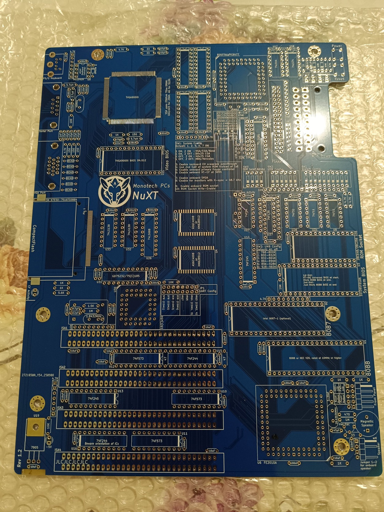 XT alaplap(monotech/NuXT 1.2) NYÁK lap - HardverApró