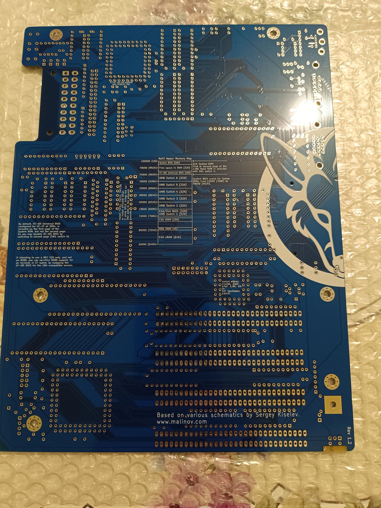 XT alaplap(monotech/NuXT 1.2) NYÁK lap - HardverApró