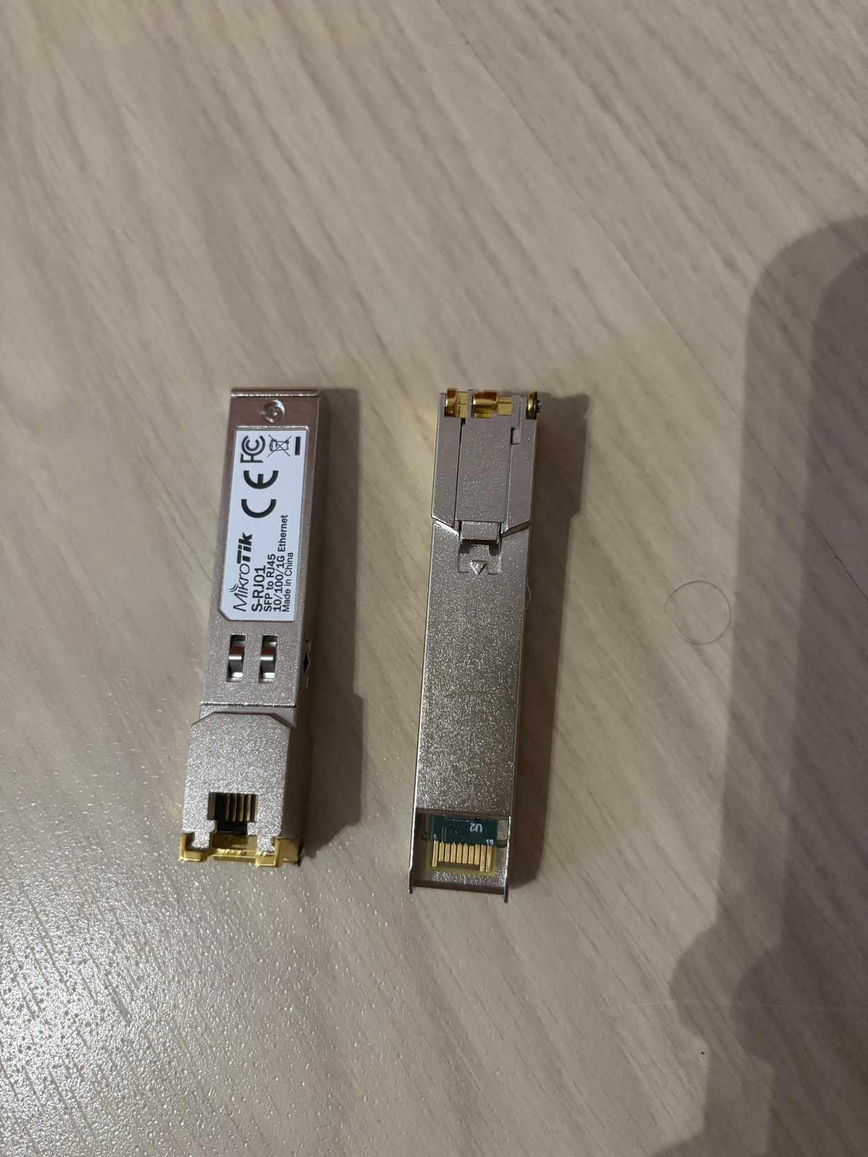 SFP to RJ 45 gigabites modulok (Mikrotik S-RJ01 és XS+DA0001, Unifi ...