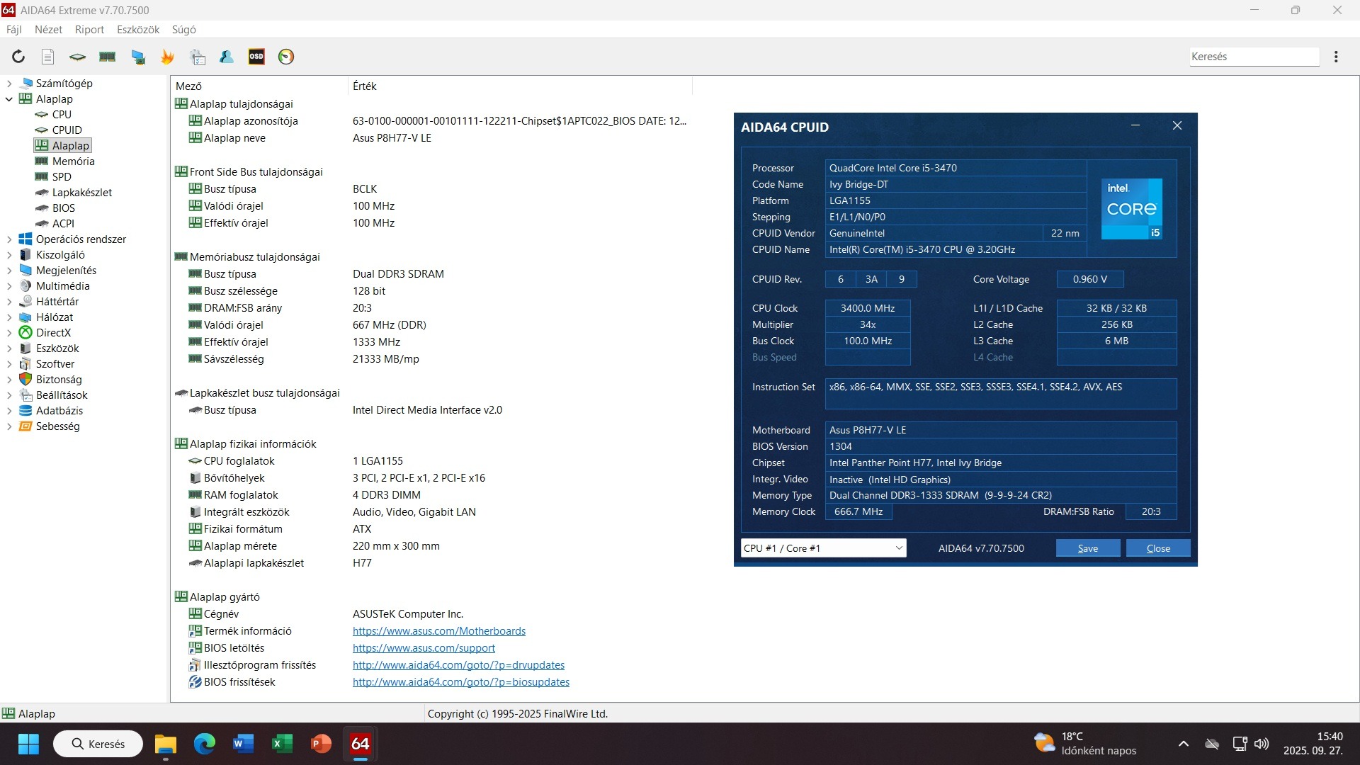 ASUS PC: i5:3470/20GB RAM/120Gb SSD/1TB HDD/ATI HD 5450/ Win 11+ Office ...