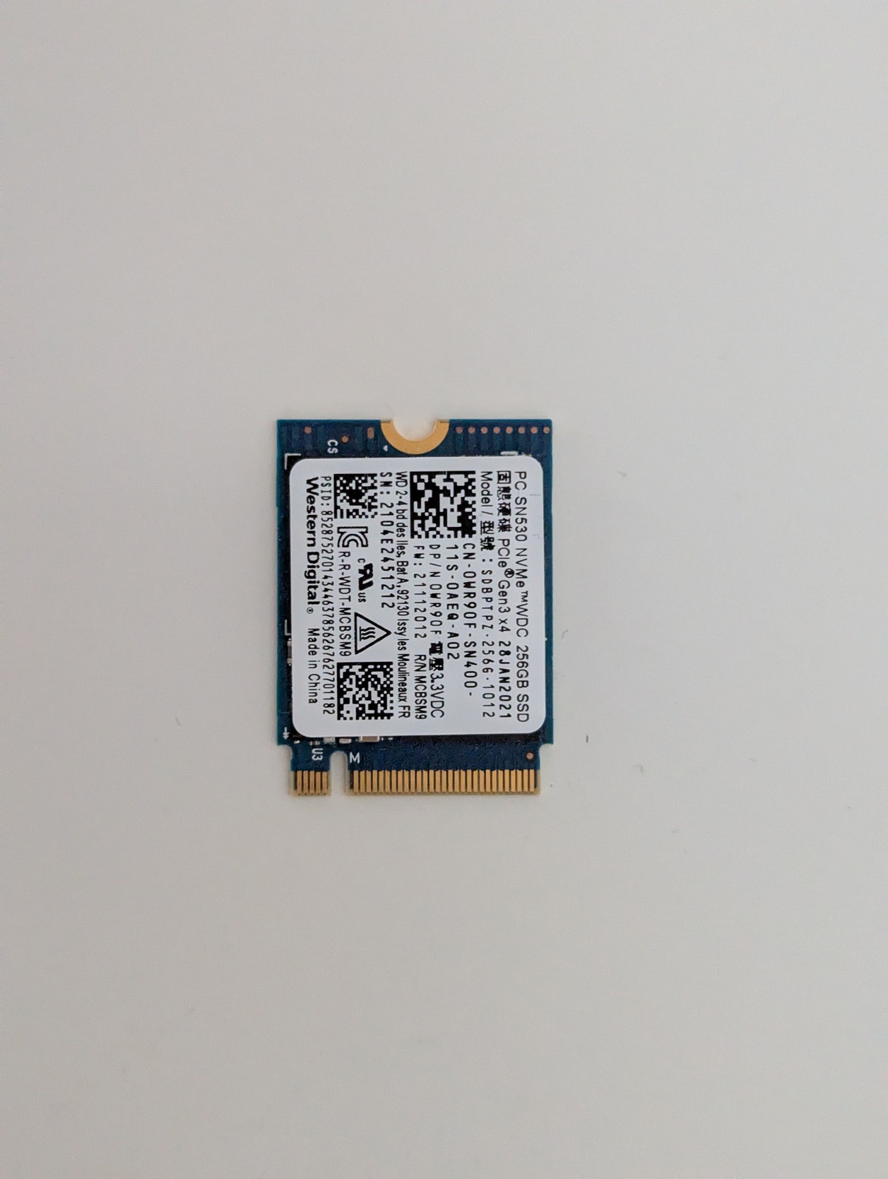 256 GB SSD - WD SN530 M.2 2230 (NVMe PCIe Gen3 x4) - HardverApró