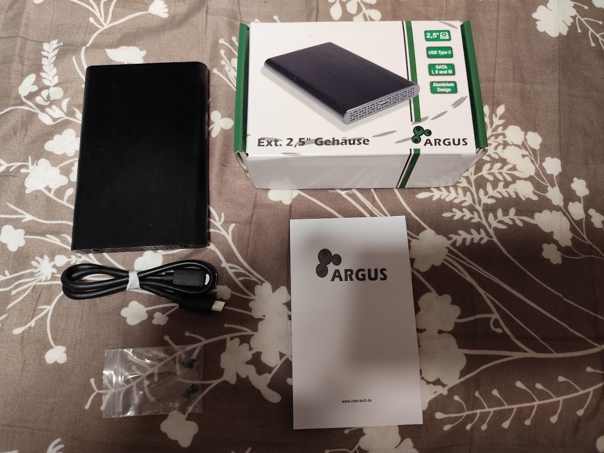 Argus USB 2,5" SATA USB 3.1 C Inter-Tech GD-25010 - HardverApró