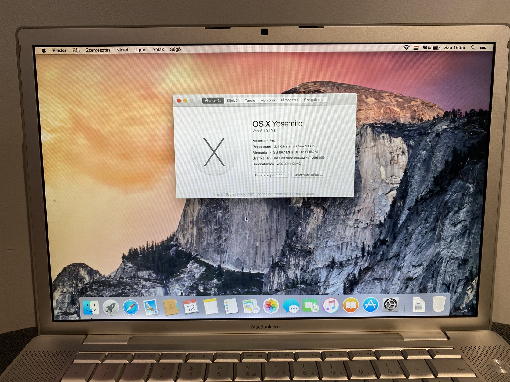 Apple MacBook Pro 2007 A1226 -os készülék OLVASD EL!! - HardverApró