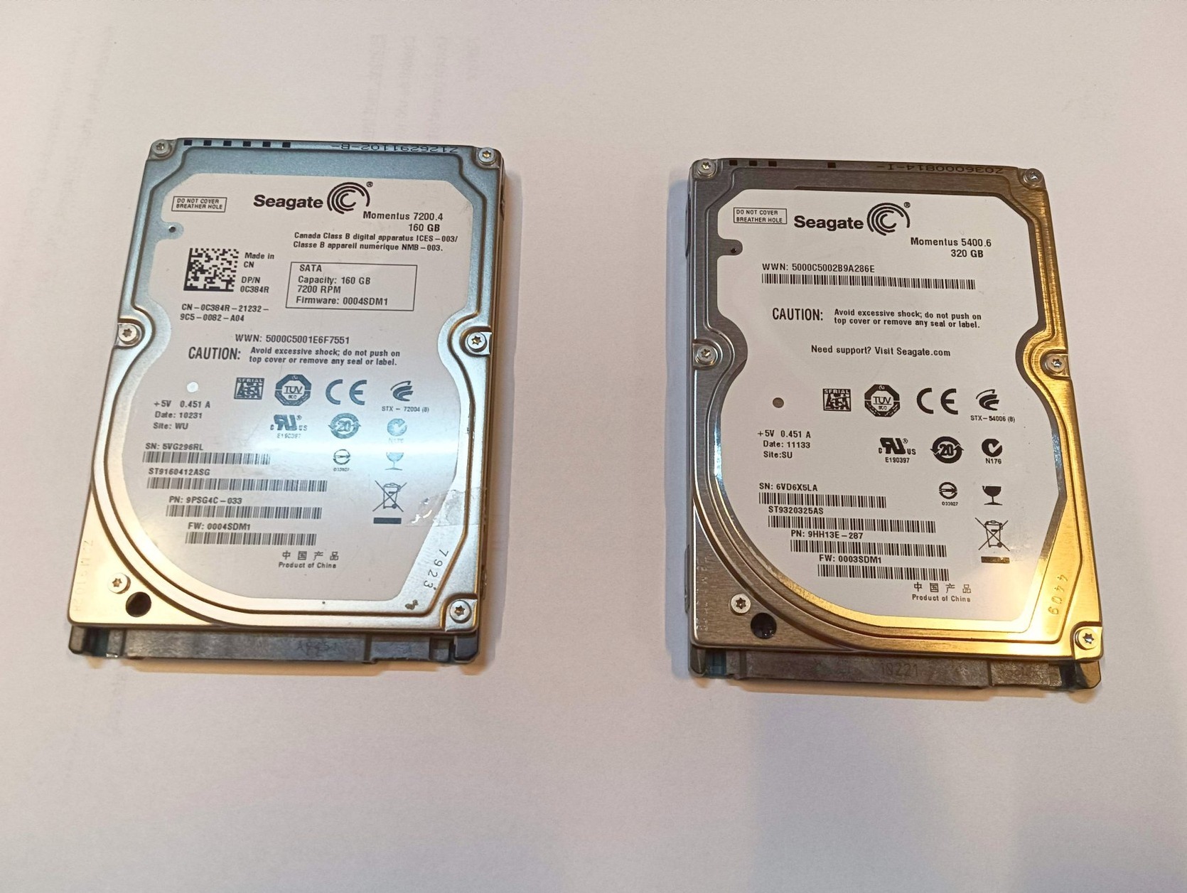 SEAGATE 160gb + 320gb sata notebook hdd - HardverApró