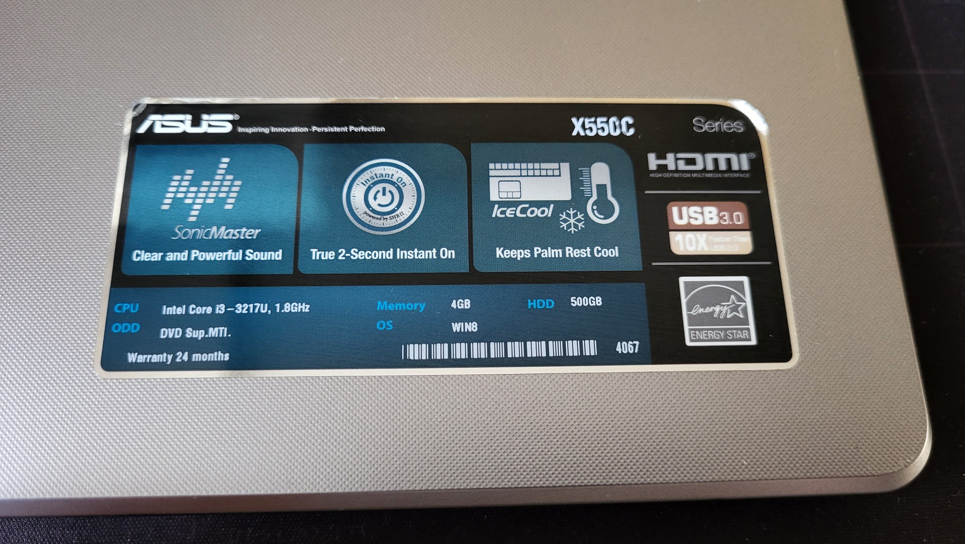 ASUS X550C Laptop - HardverApró