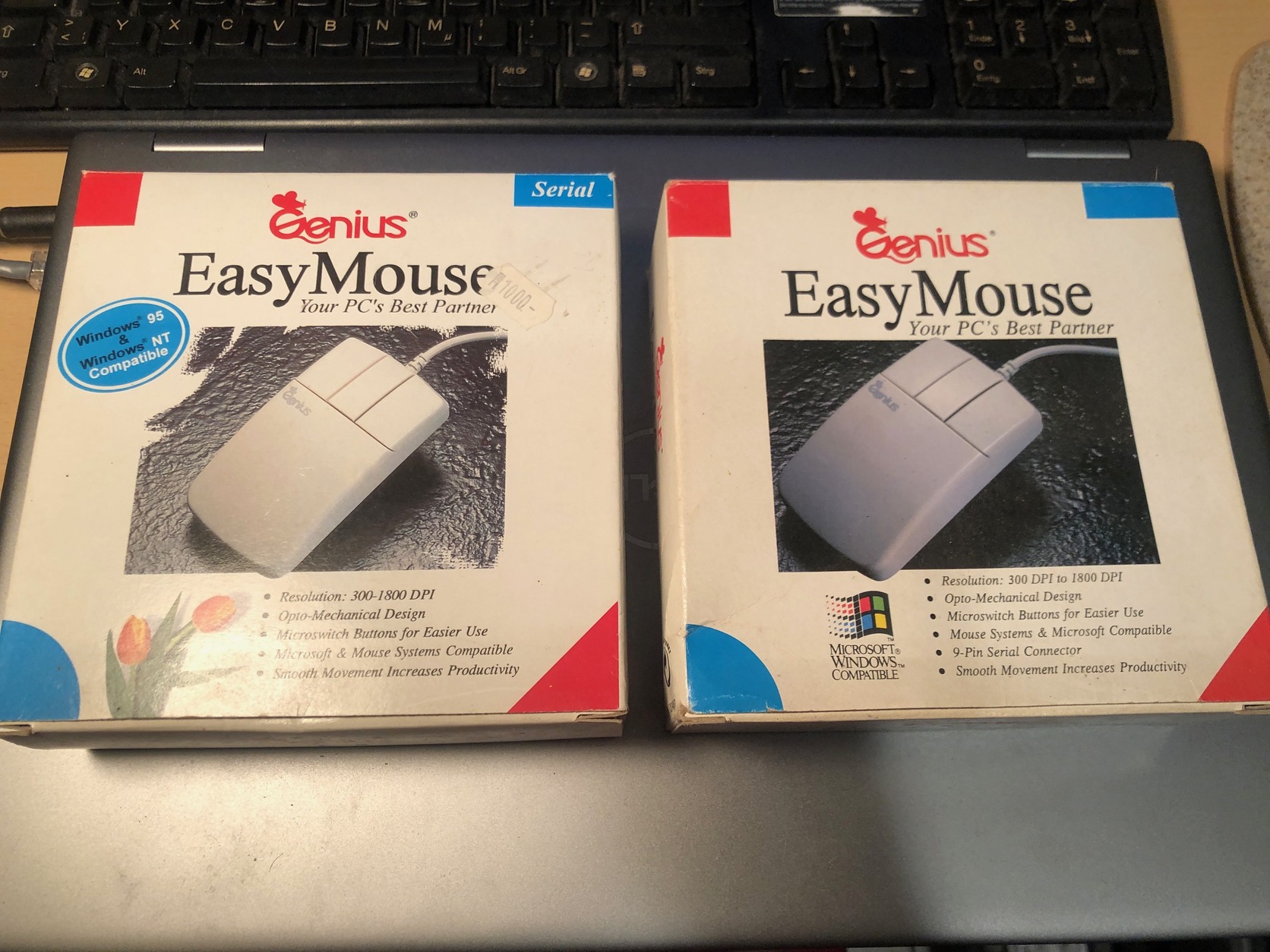 Genius Easy Mouse soros portos egér. Teljesen ÚJ, gyári dobozában. 2 db ...
