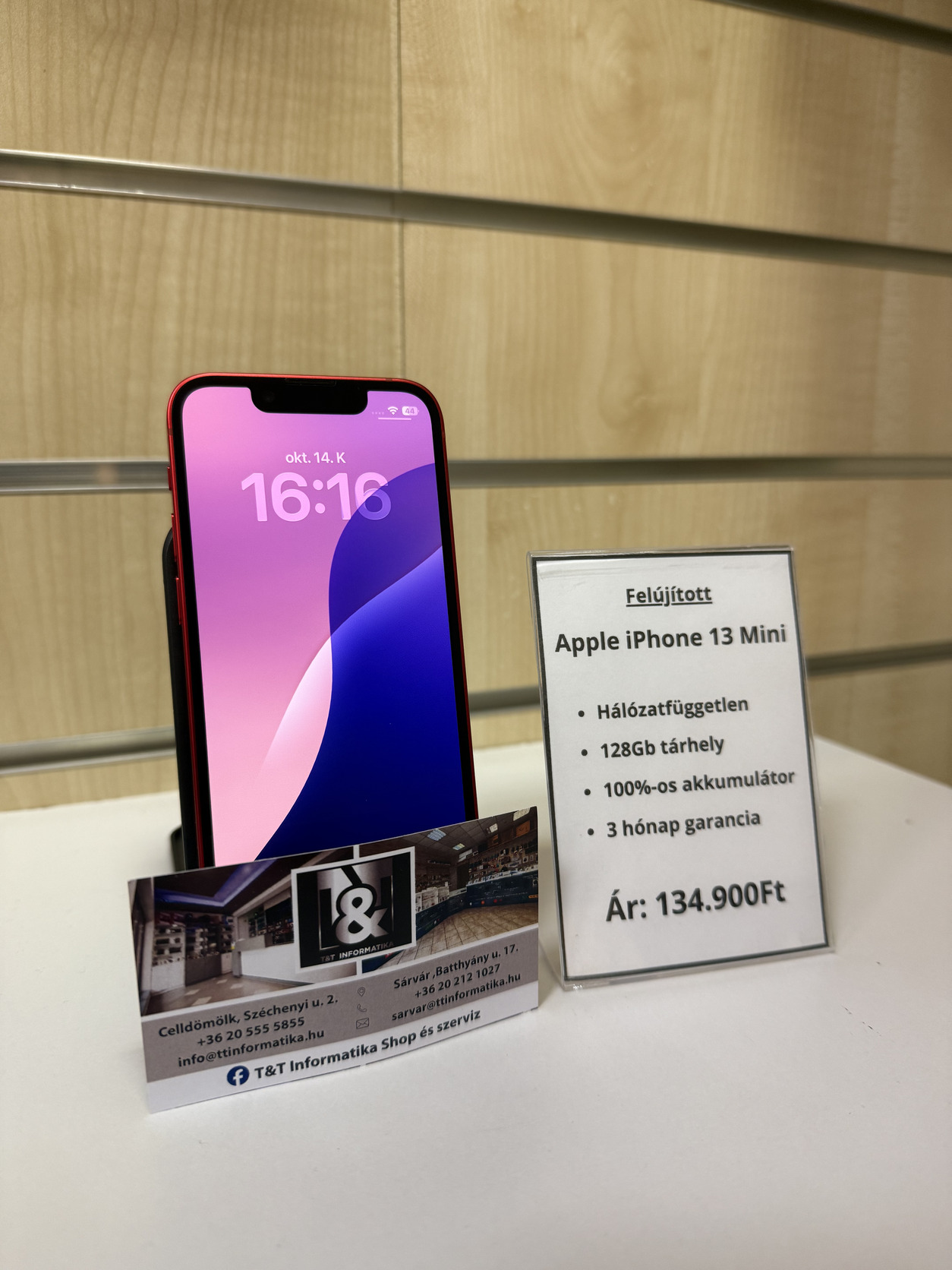 Apple iPhone 13 Mini 128GB Red - HardverApró