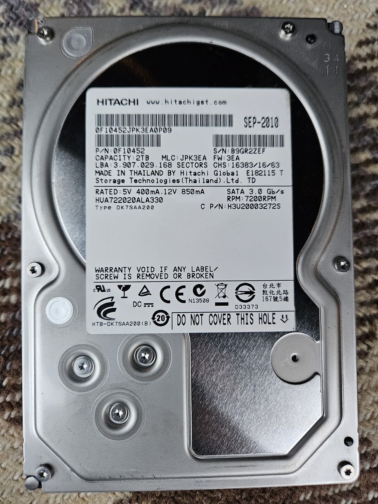 2 TB Hitachi HDD 100/100 - HardverApró