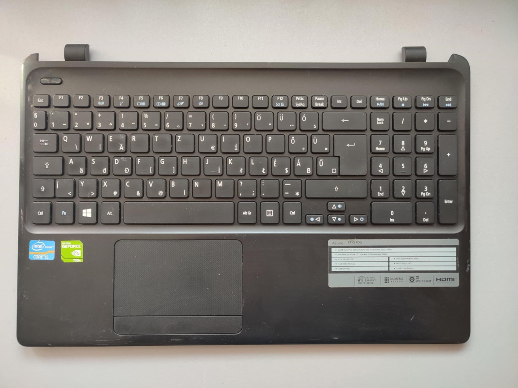 Magyar billentyűzet + palmer Acer E1 - 570G - HardverApró