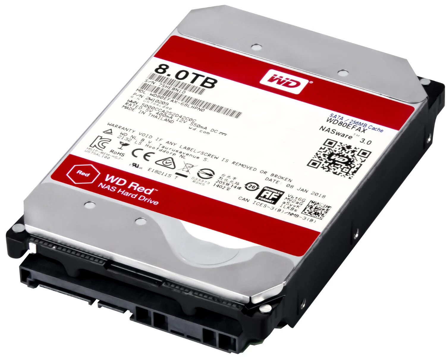 Western Digital Red 8TB WD80EFAX (CMR) 100/100 - 1 hónap garancia - 6db ...