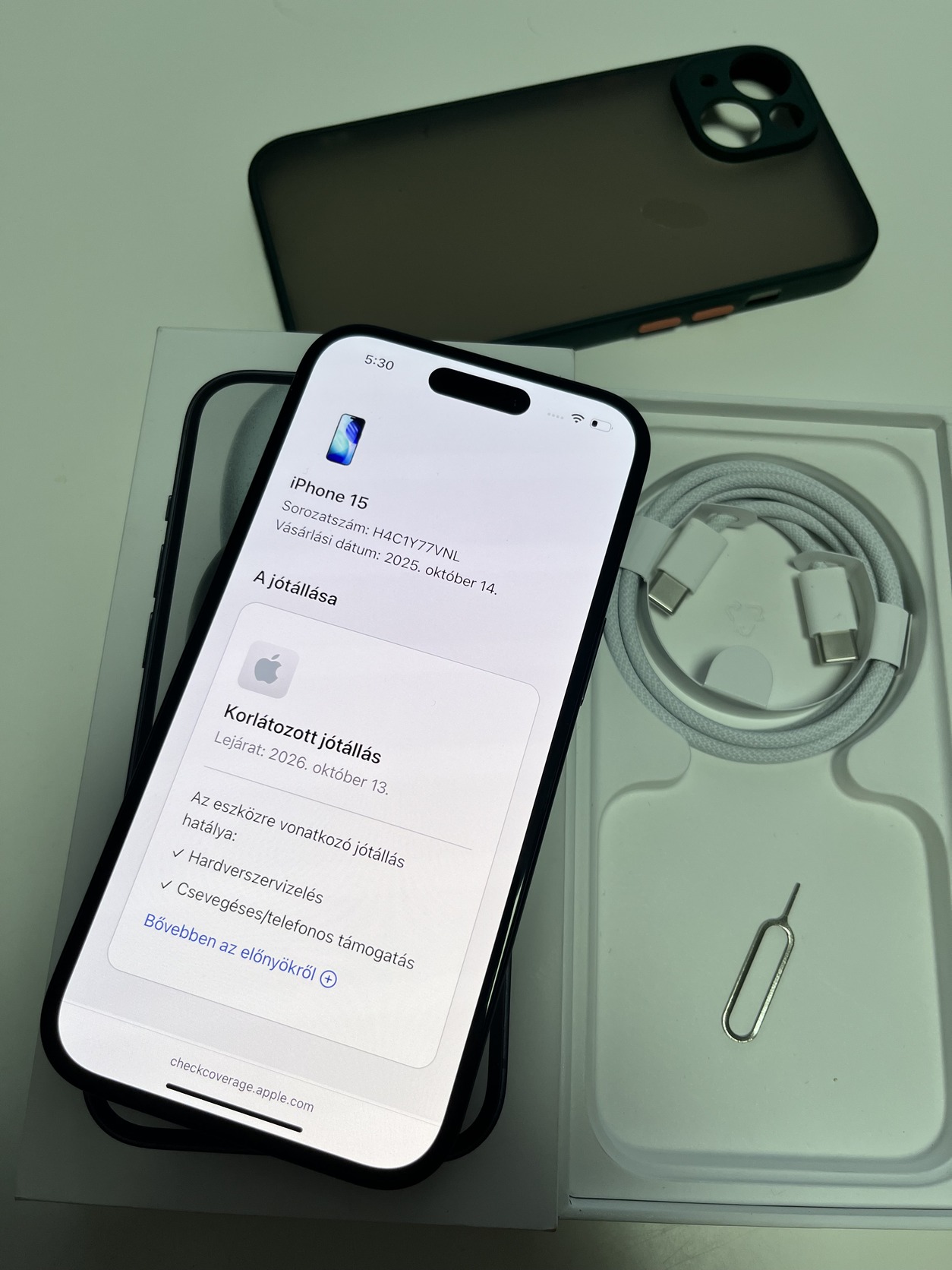 iPhone 15 128GB Új állapot! 12 töltési ciklus! - HardverApró
