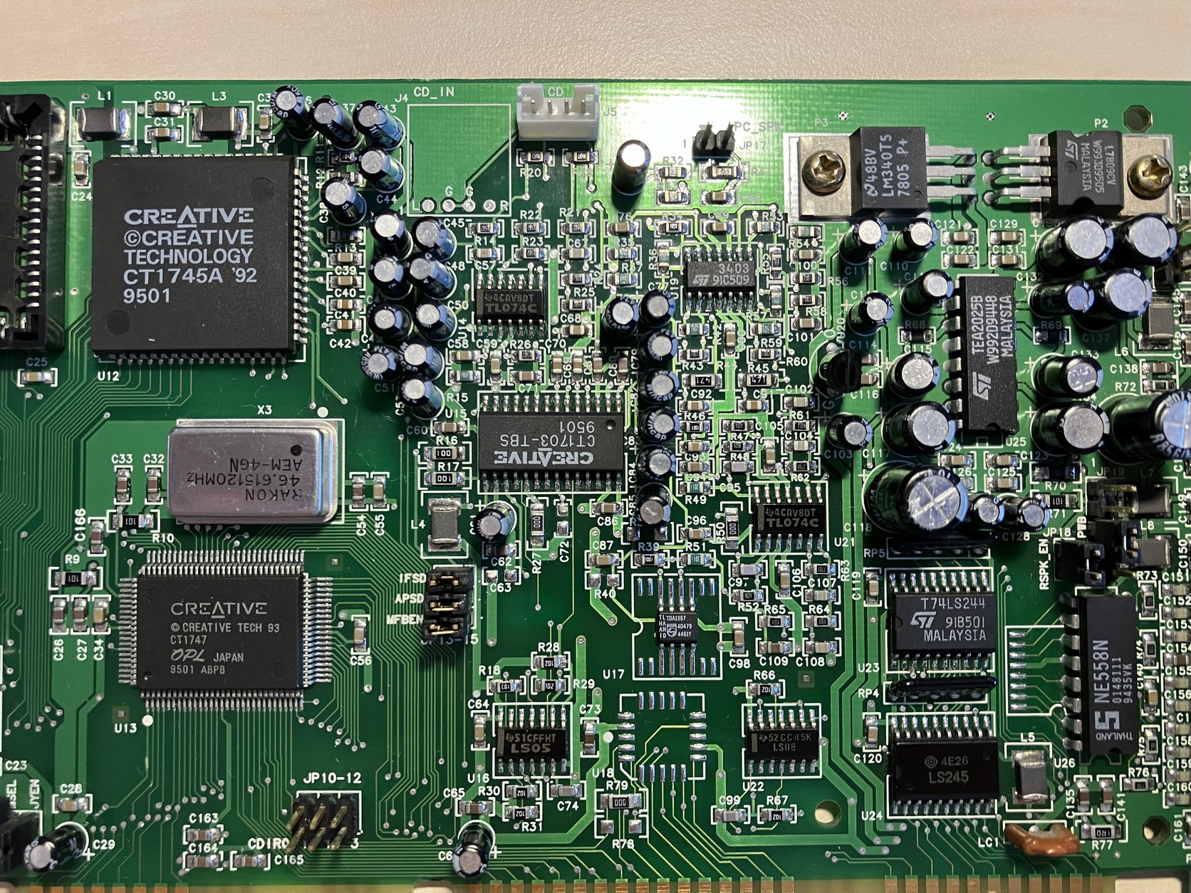 Ritka CREATIVE Sound Blaster AWE32 CT3780 MIDI Wavetable ISA DOS ...