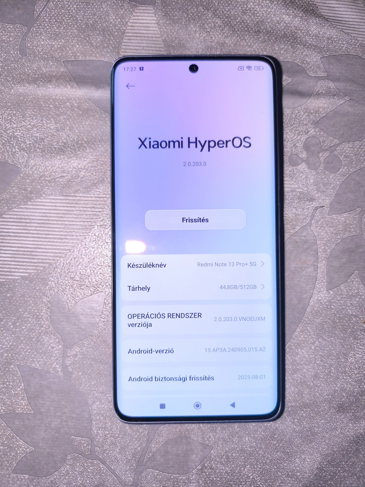 Xiaomi Redmi Note 13 Pro+ Vadonat új LILA 12/512GB - HardverApró