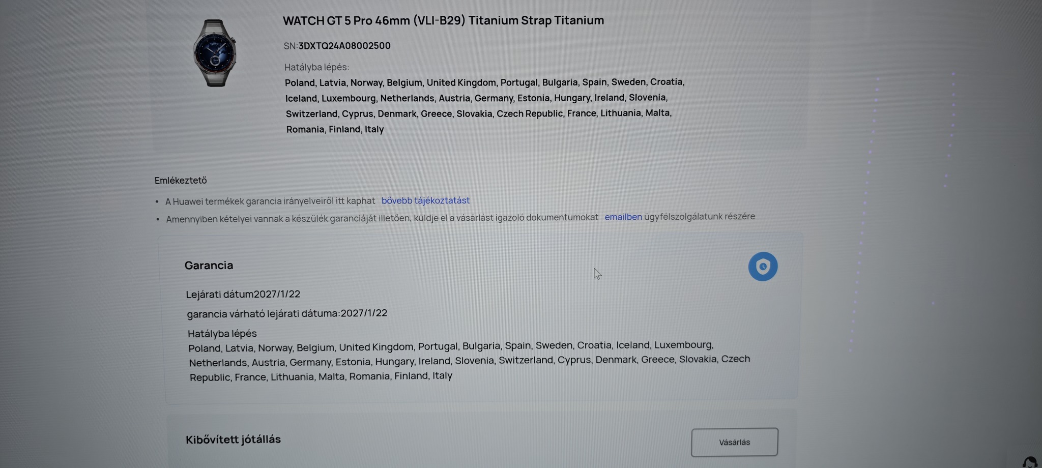 Huawei watch gt5 pro Elite Titánium - HardverApró