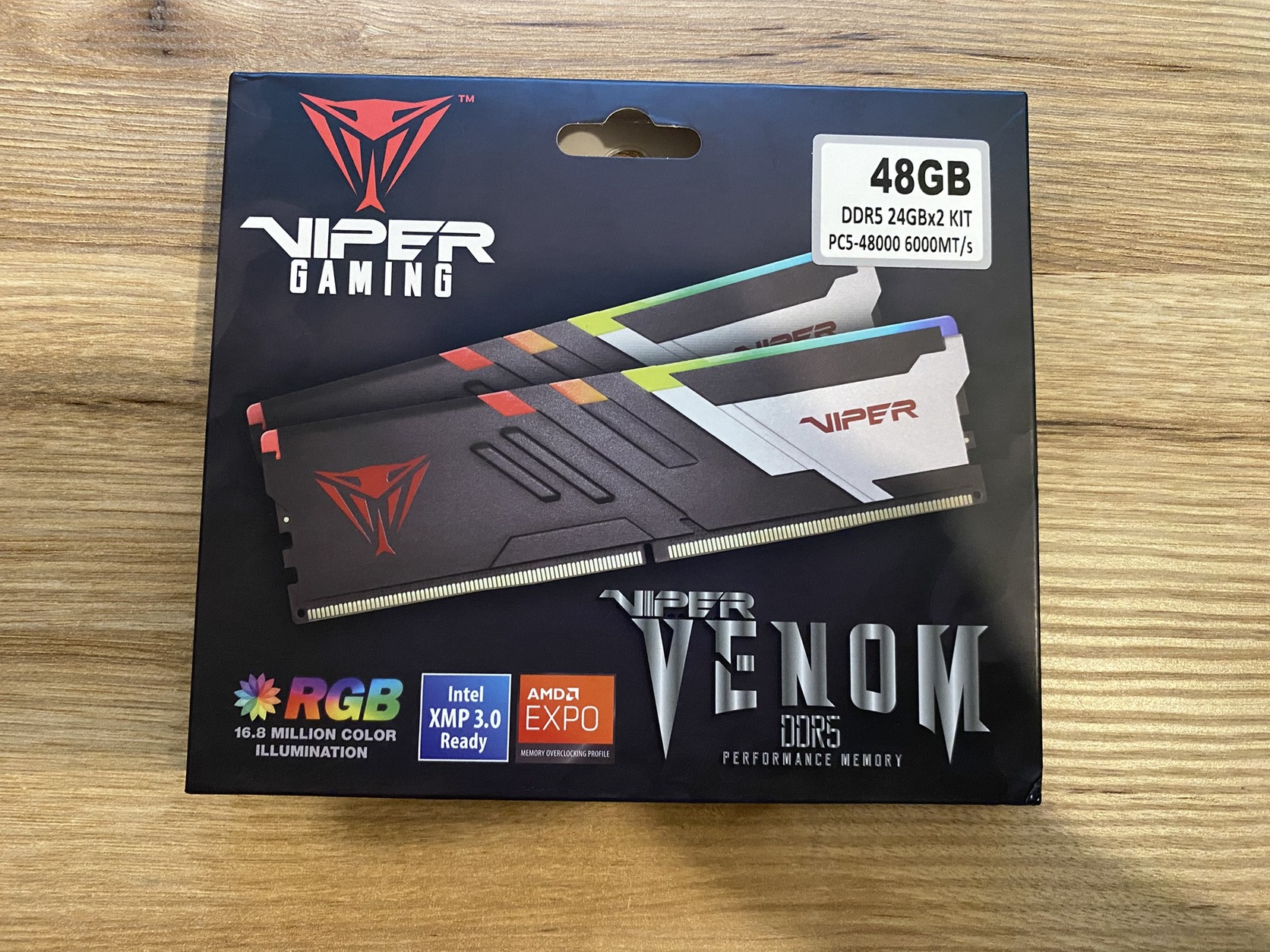 Patriot Viper Venom RGB 48GB(2x24GB) KIT DDR5 6000Mhz CL30 - HardverApró