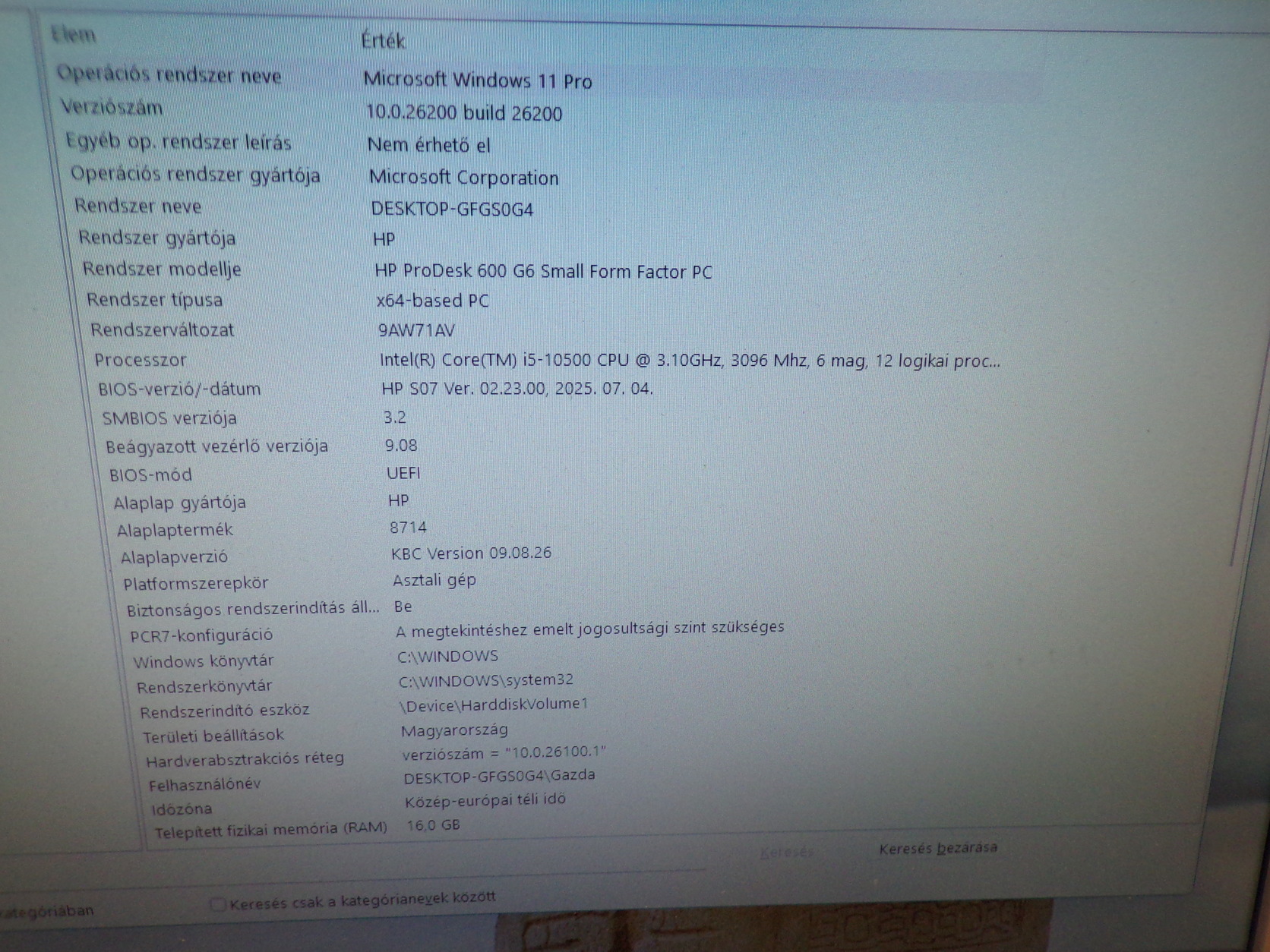 HP ProDesk 600 G6 10-gen Core i5 SFF PC i5-10500/16Gb - HardverApró