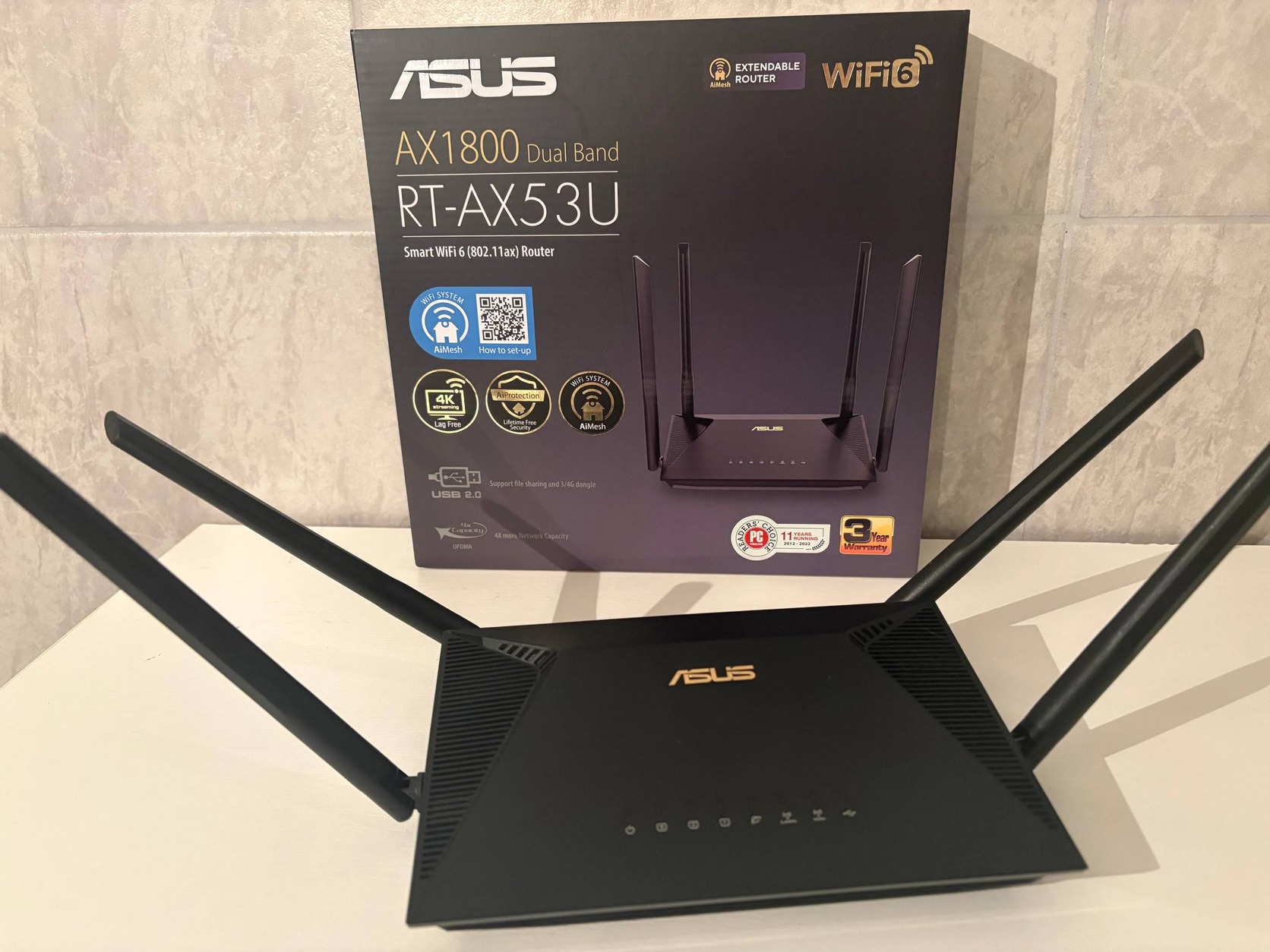 Asus RT-AX53U Wifi 6 Router usb 3év garancia - HardverApró