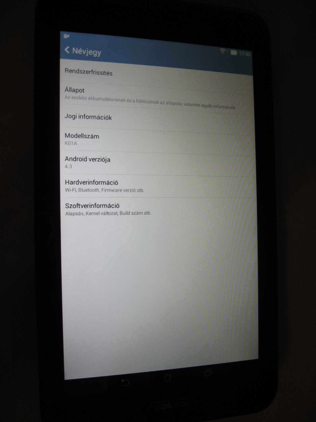 Asus Memo Pad 7 8GB K01A ME70C Retro Tablet Vintage Táblagép - HardverApró
