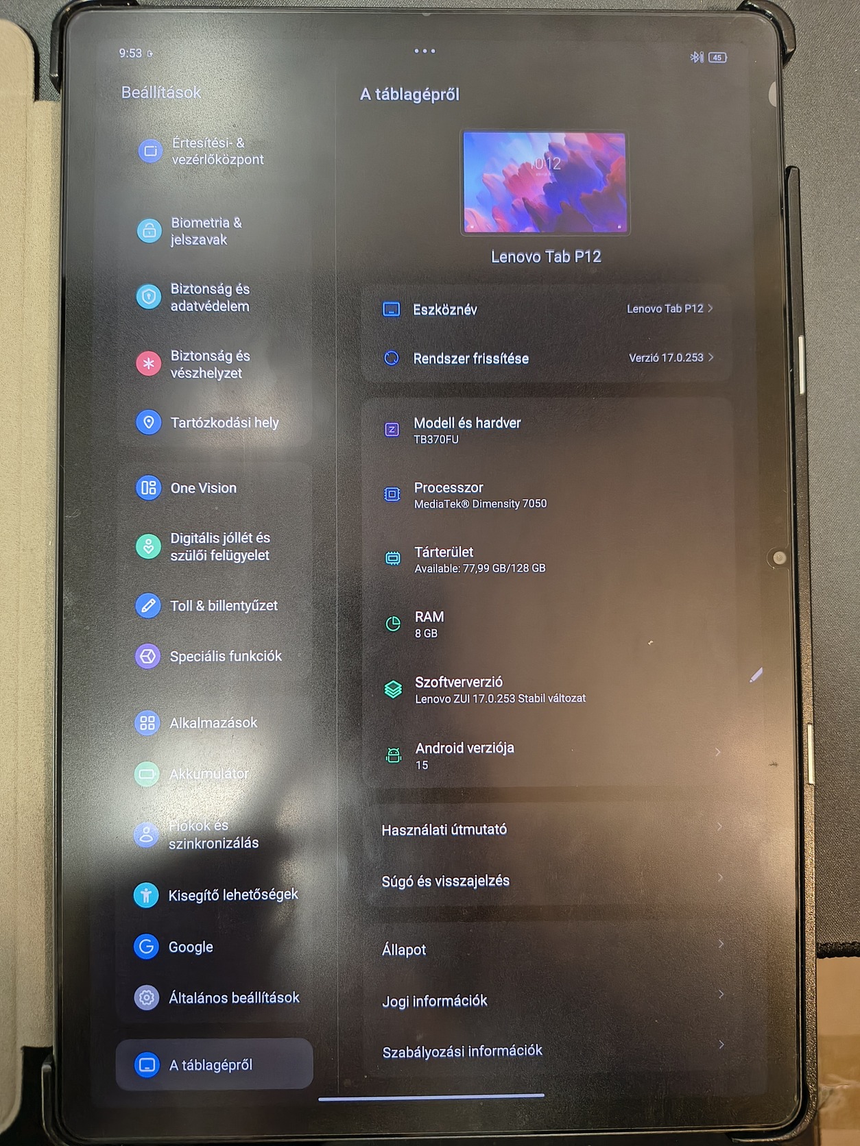 Lenovo P12 (12,7" 2,5K, 8/128) garanciás + Tab Pen Plus - HardverApró