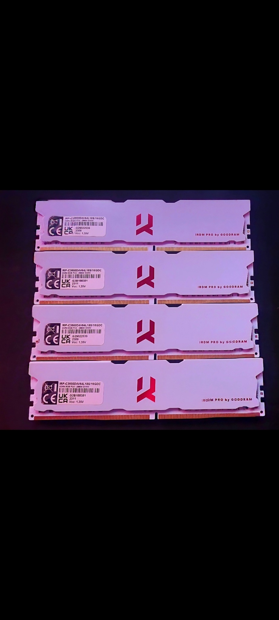 GOODRAM IRDM PRO DDR4 32 GB (4x8 GB) 3600 MHz CL18 Quad Channel Kit ...