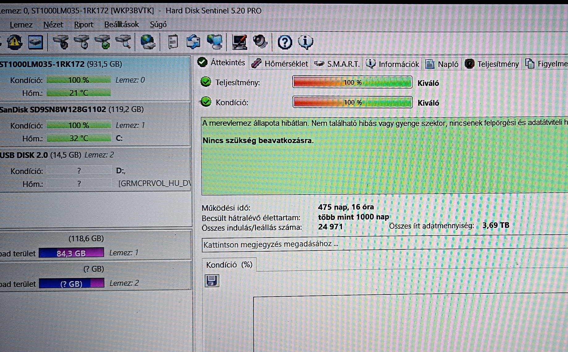 Seagate 1 Terra 2.5" HDD 100/100 - HardverApró