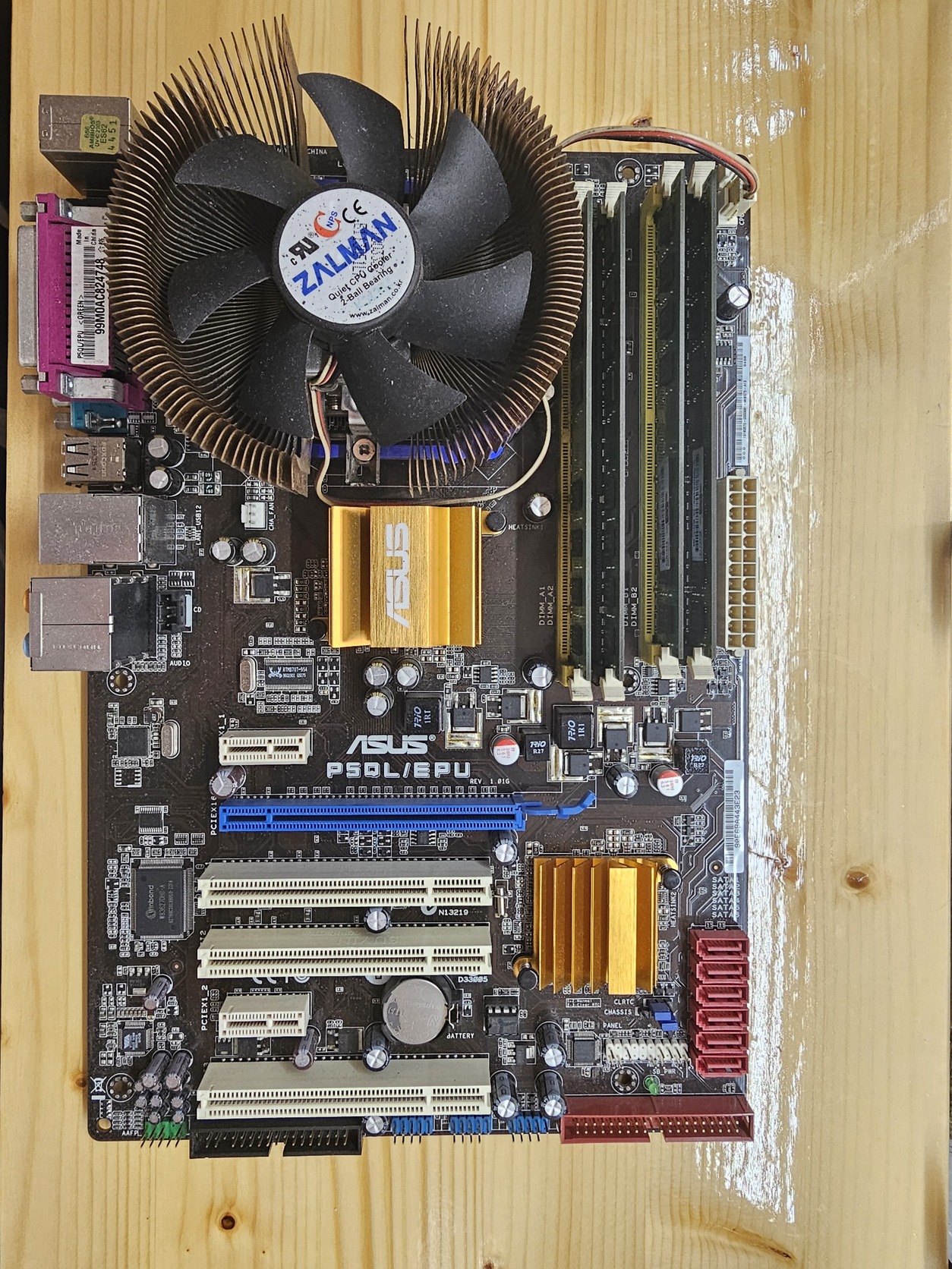 Asus P5QL/EPU alaplap+Xeon E5450 CPU+ Zalman CNPS7700-CU Cooler+8GB ram ...
