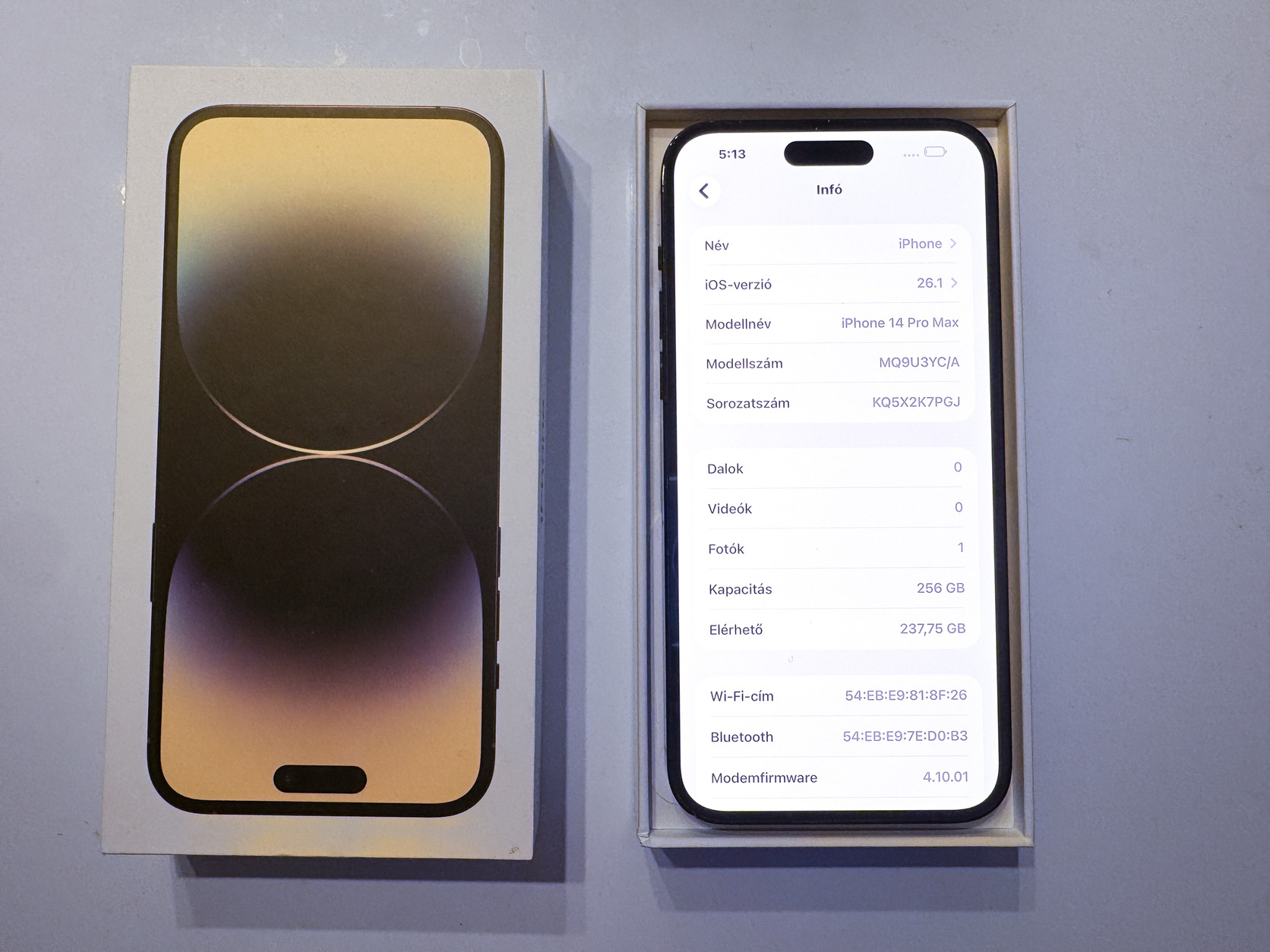 iPhone 14 Pro Max, 256GB, Space Black, gyári dobozában + ajándék tokok ...