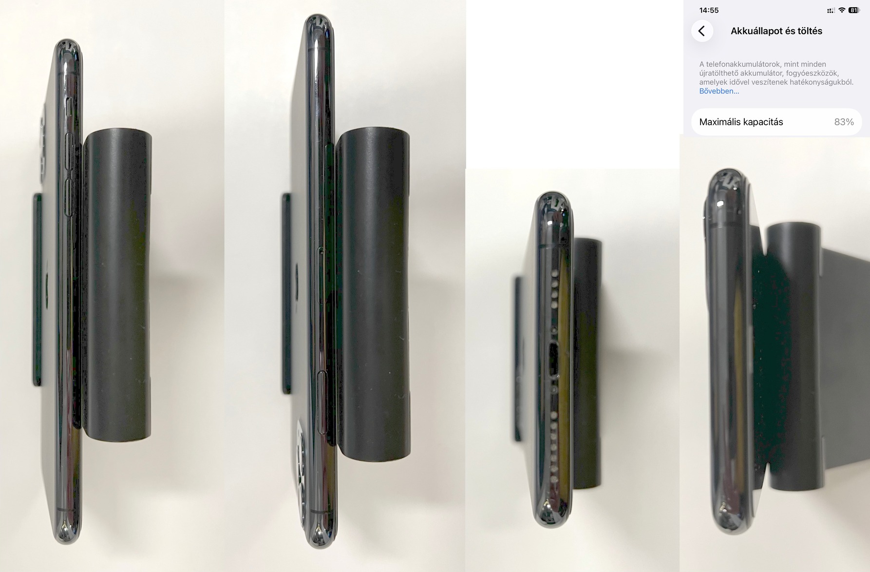 Apple iPhone 11 Pro Max 256GB, akku 83%, töltő, kábel, 3x fólia, 6x tok ...