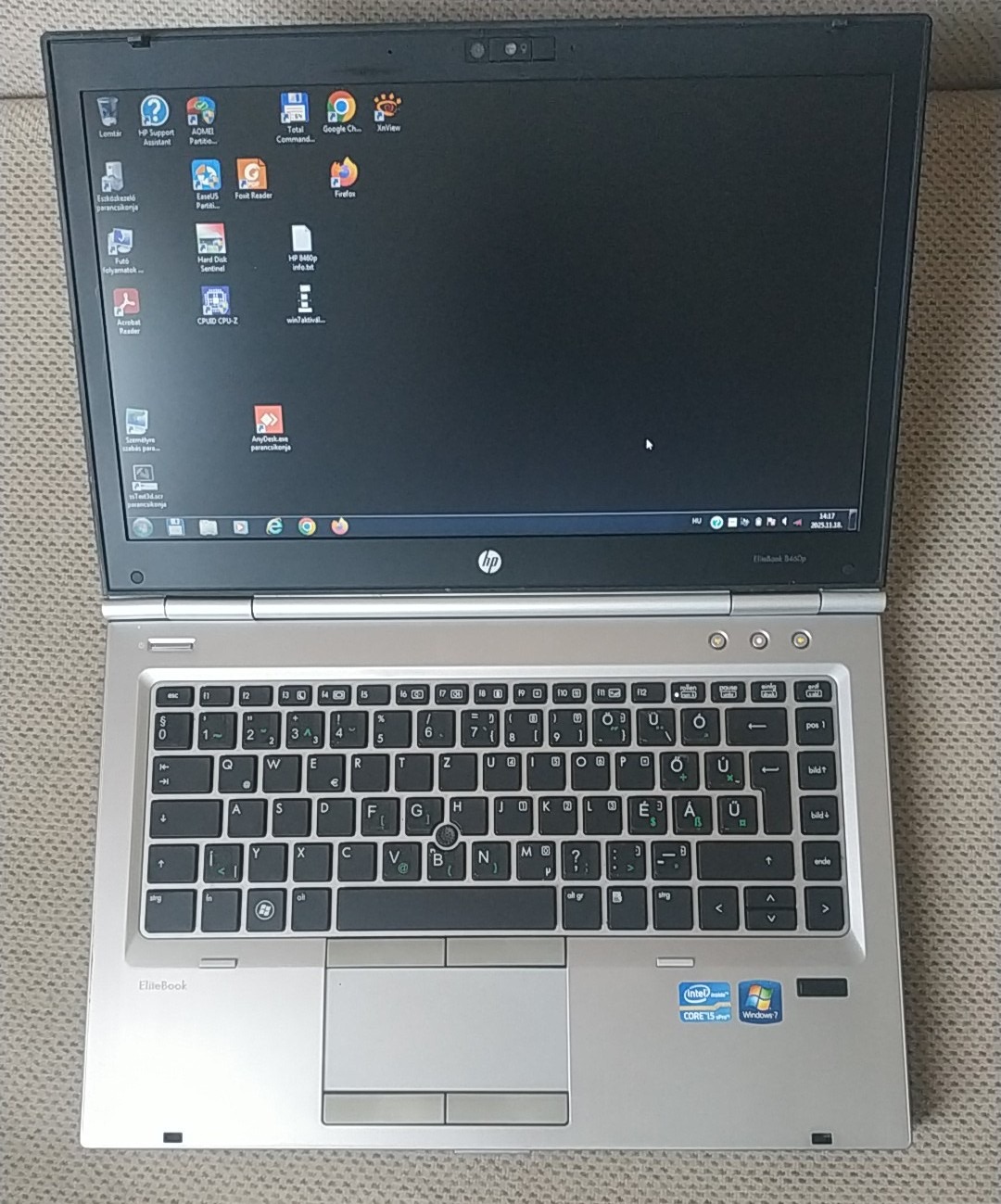 HP Elitebook 8460p (i5, 8GB, 120GB SSD, DVD-író, 14") - HardverApró