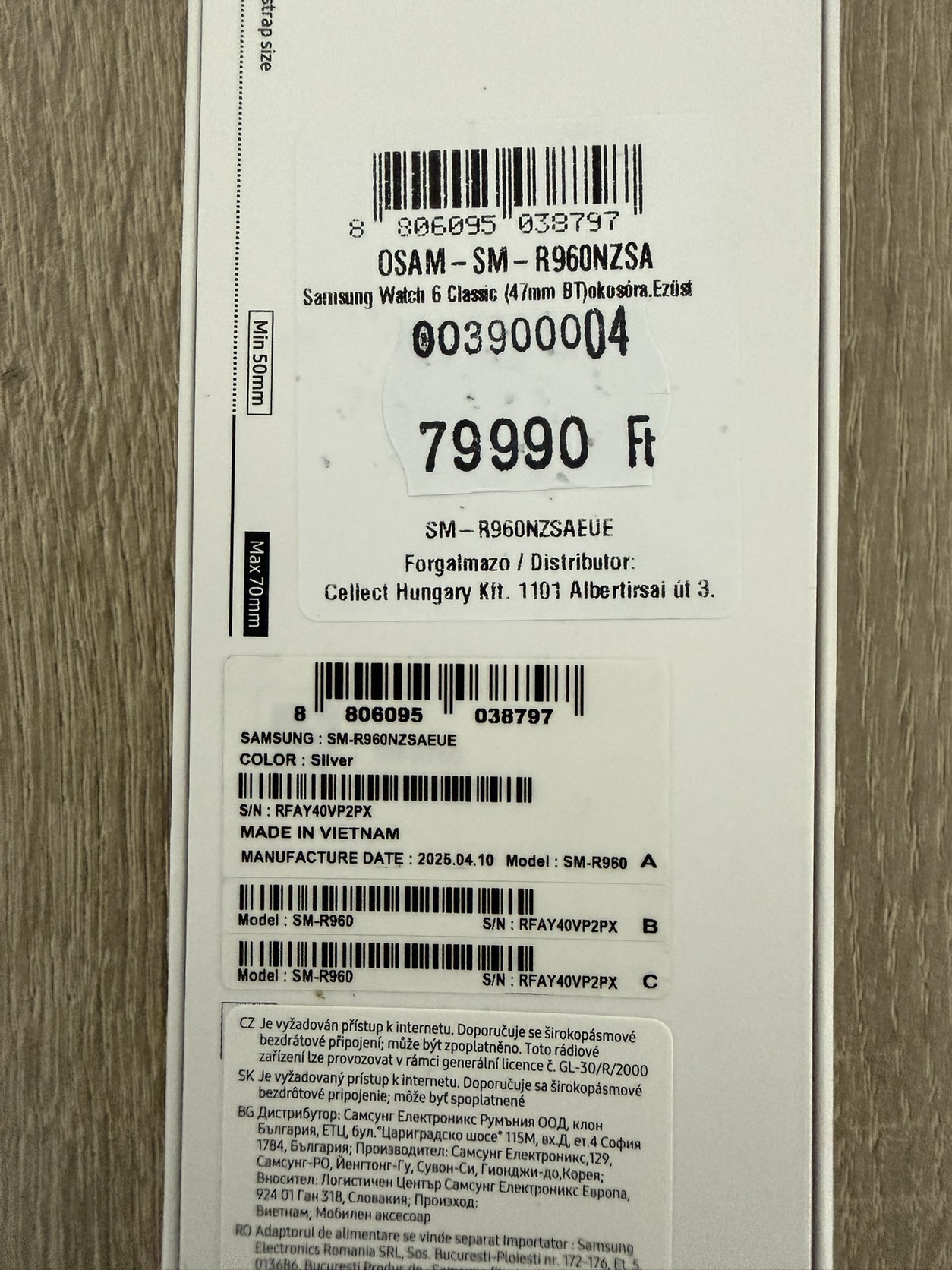 Samsung Galaxy Watch6 Classic Bluetooth 47mm (SM-R960) Ezüst - HardverApró