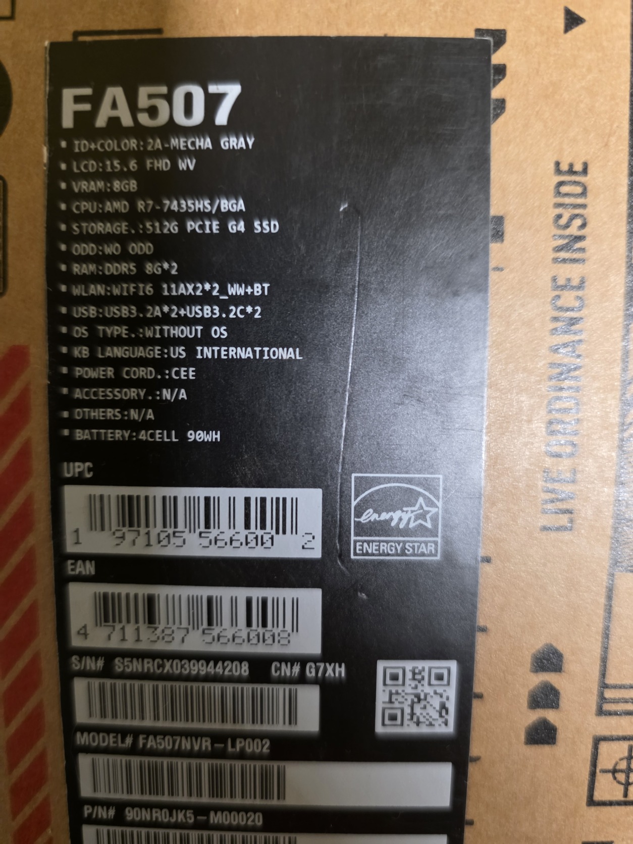 Asus tuf gaming a15 fa507nvr 16gb ram rtx 4060 140w 1.5év garancia ...