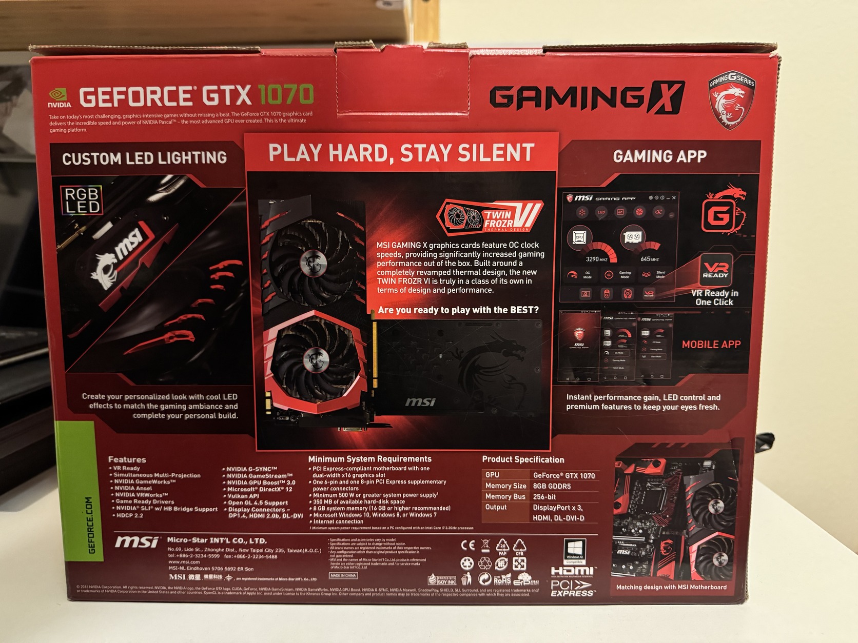 Eladó MSI GeForce GTX 1070 GAMING X 8G - Hibátlan, Dobozos - HardverApró