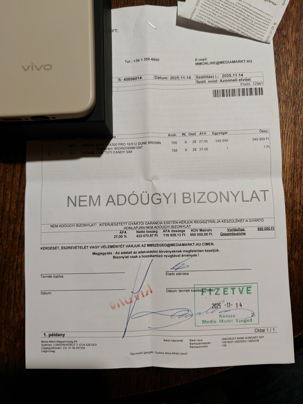 Vivo X300 pro független 3 év garival új állapotban eladó - HardverApró